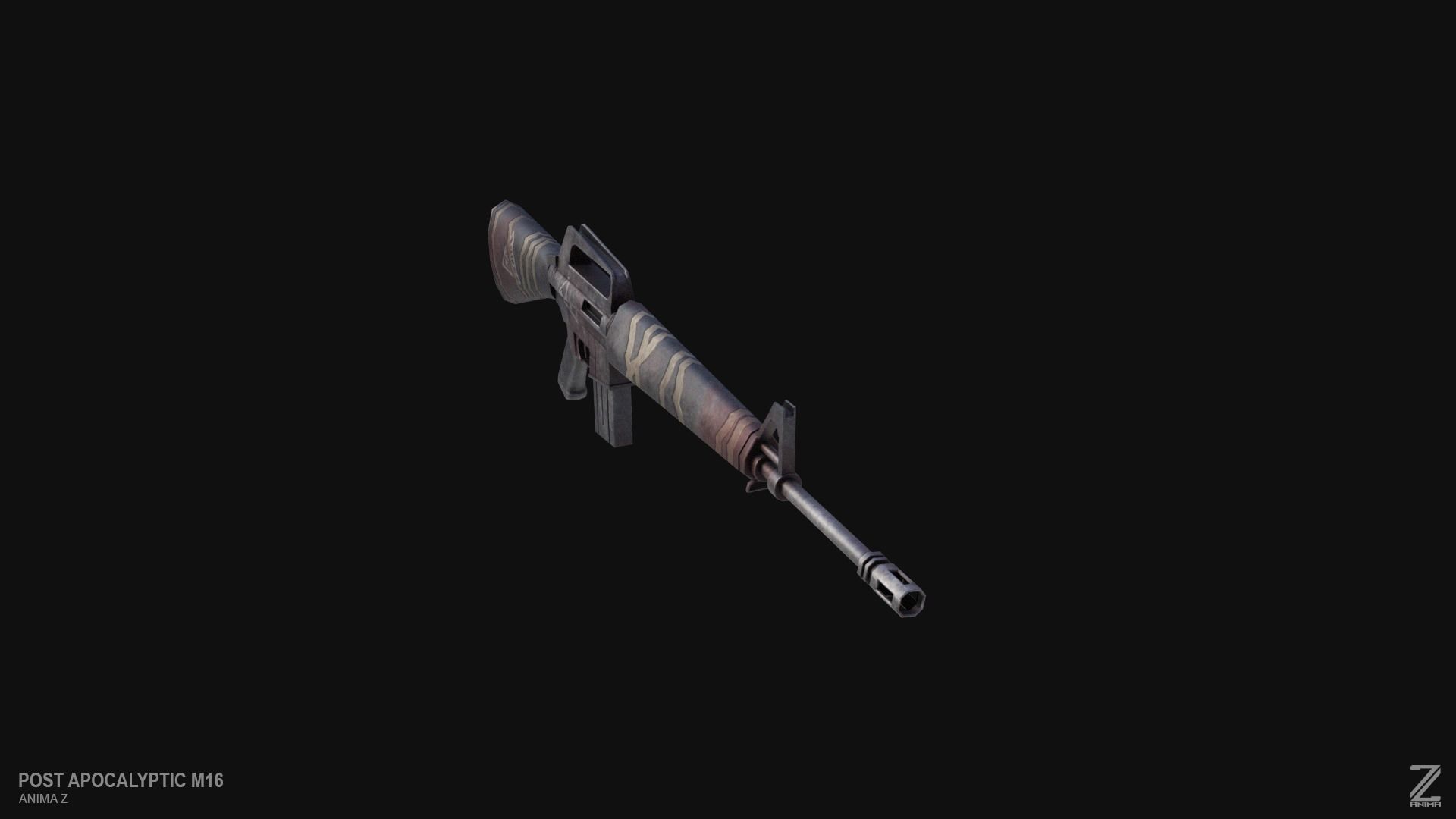 3D model Post apocalyptic M16 VR / AR / low-poly | CGTrader