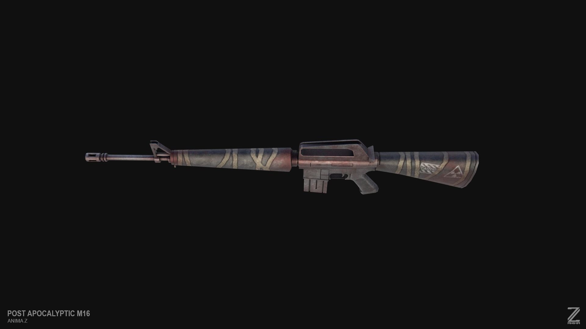 3D model Post apocalyptic M16 VR / AR / low-poly | CGTrader