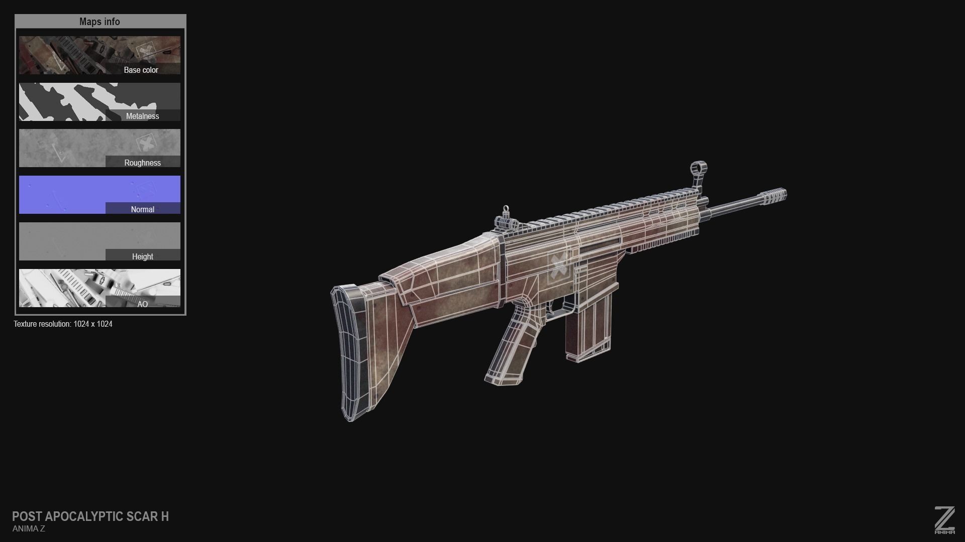 Post apocalyptic guns collection VR / AR / low-poly | CGTrader