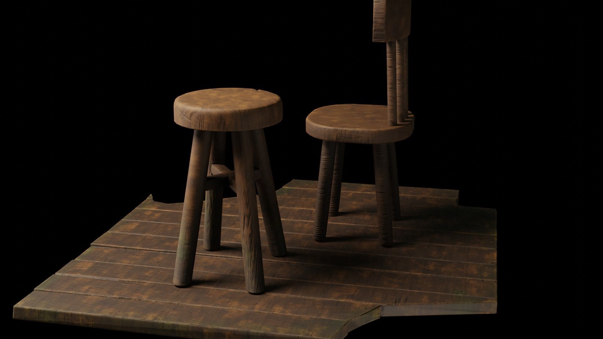 inn chair wood free VR / AR / low-poly 3D model | CGTrader