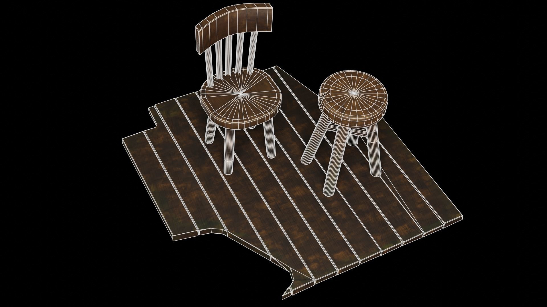 inn chair wood free VR / AR / low-poly 3D model | CGTrader