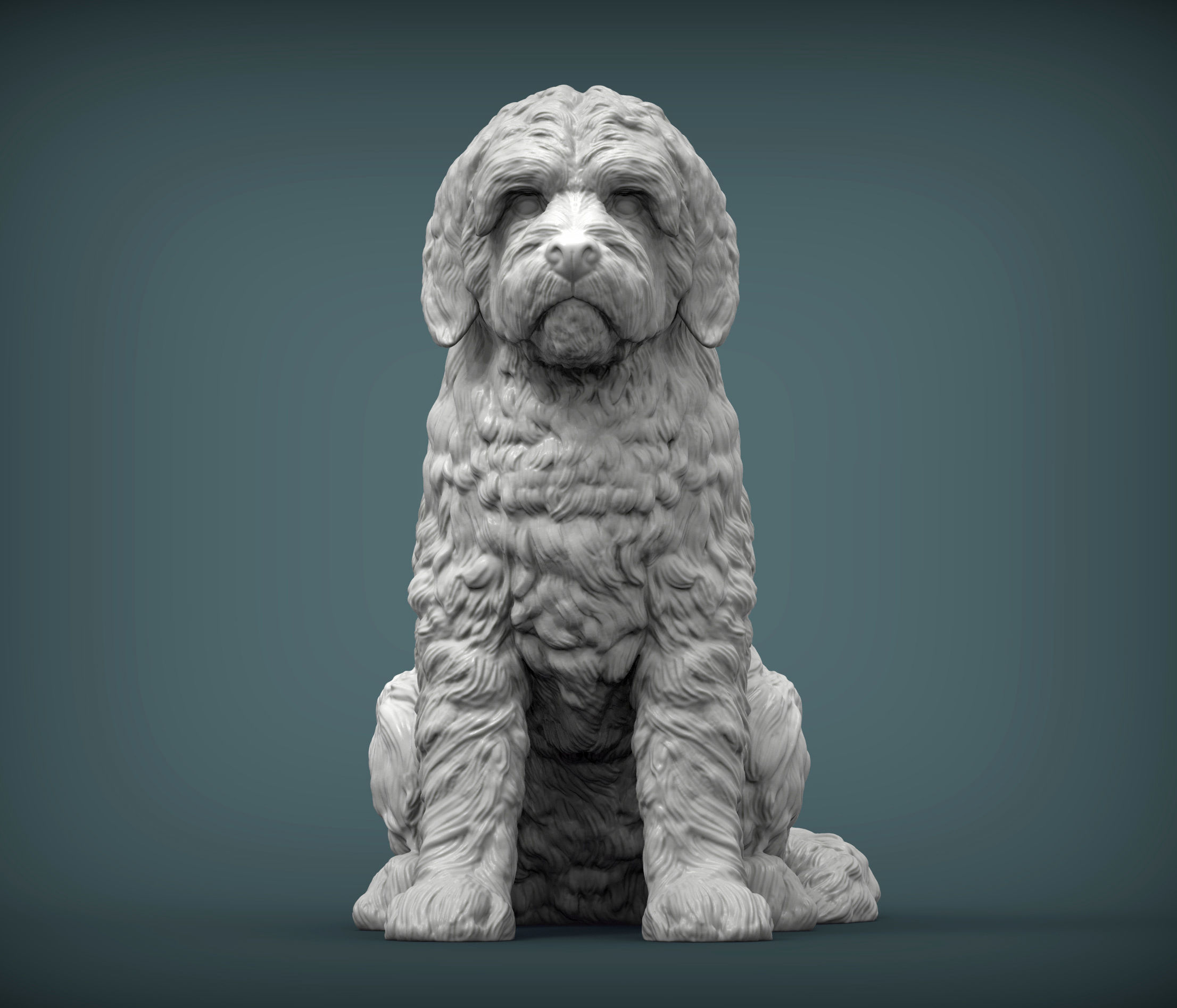 GoldenDoodle dog 3D model 3D printable | CGTrader