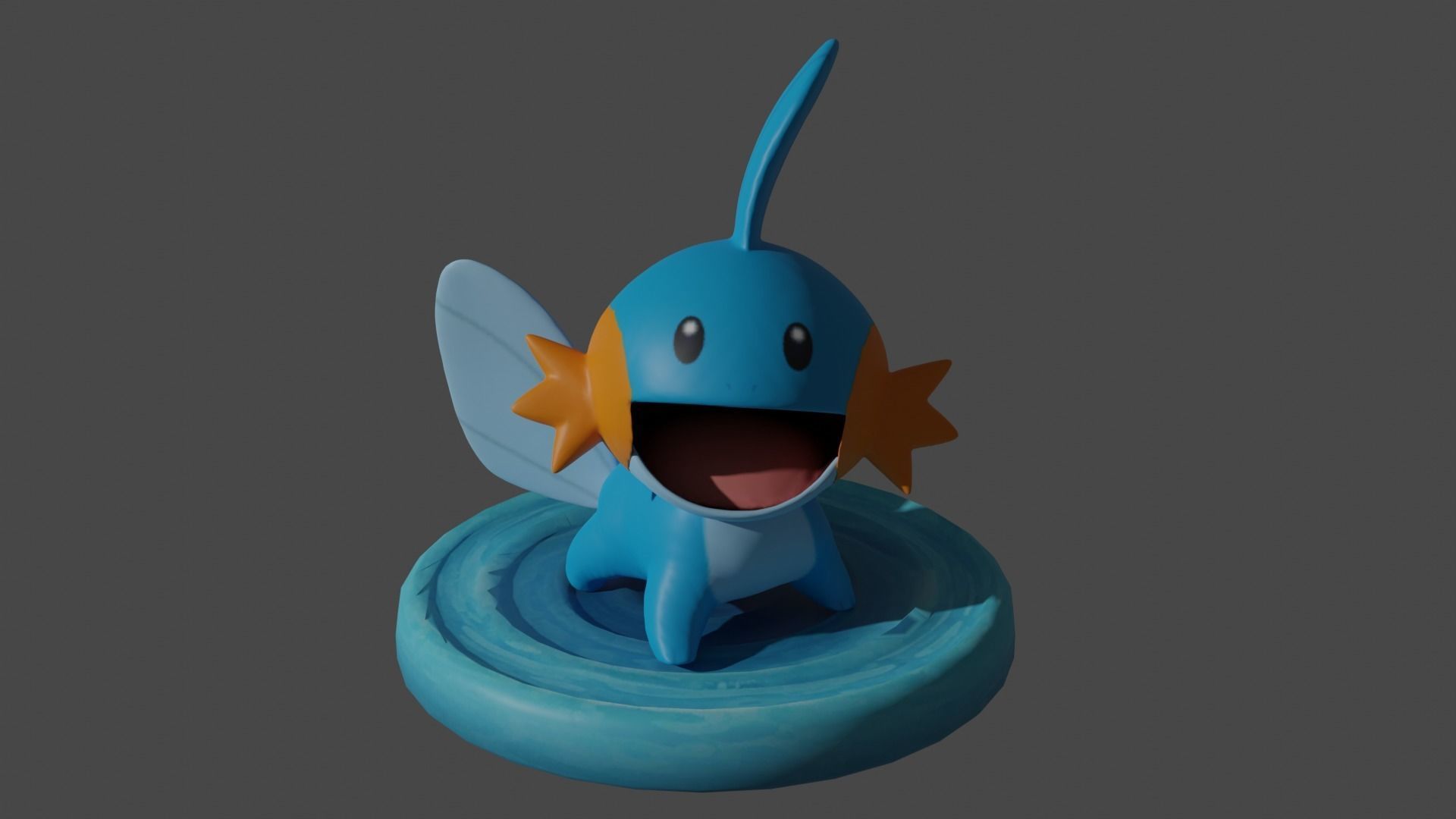 Mudkip Marshtomp Swampert and Mega Swampert 3D print model 3D model 3D ...