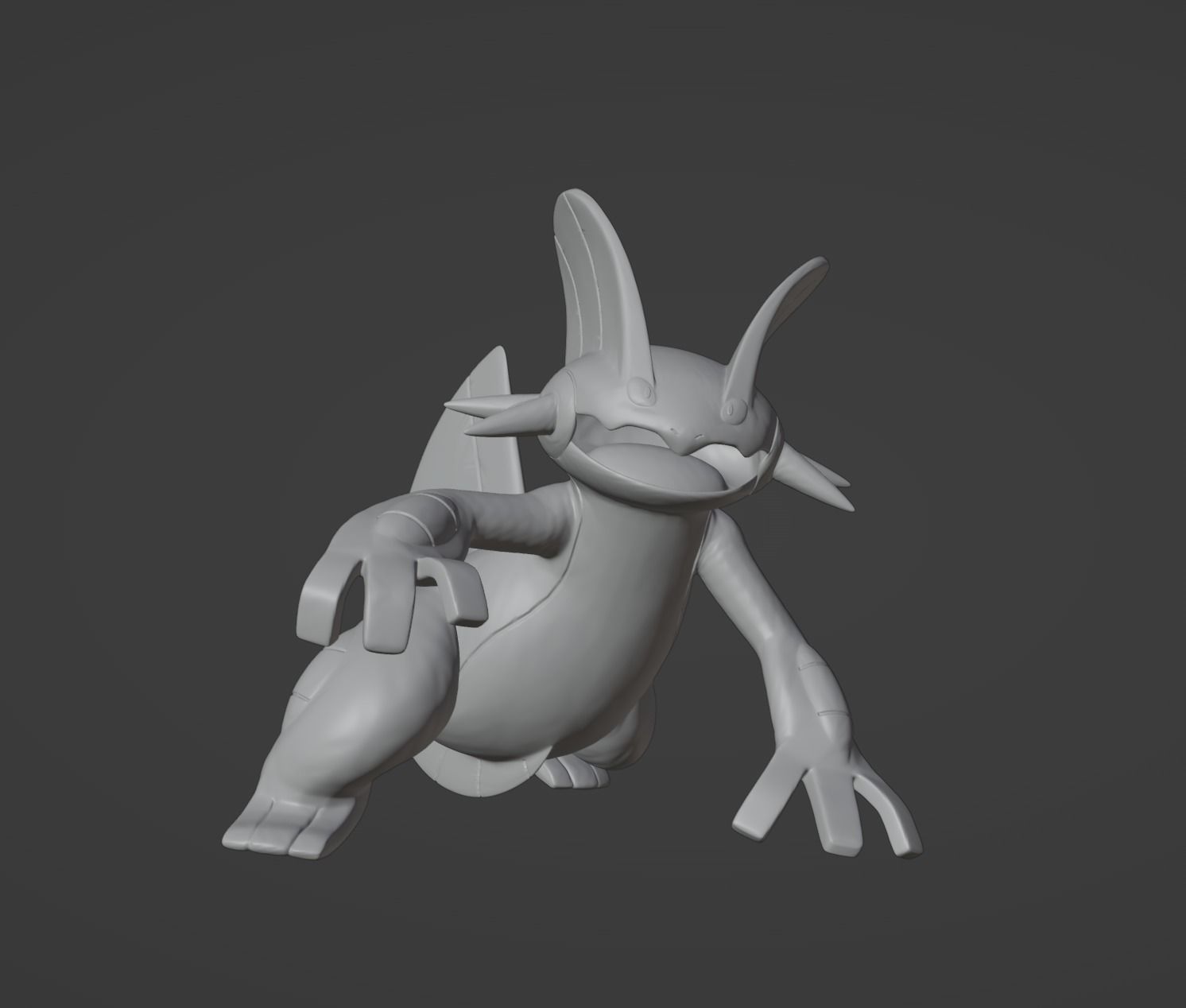 Mudkip Marshtomp Swampert and Mega Swampert 3D print model 3D model 3D ...
