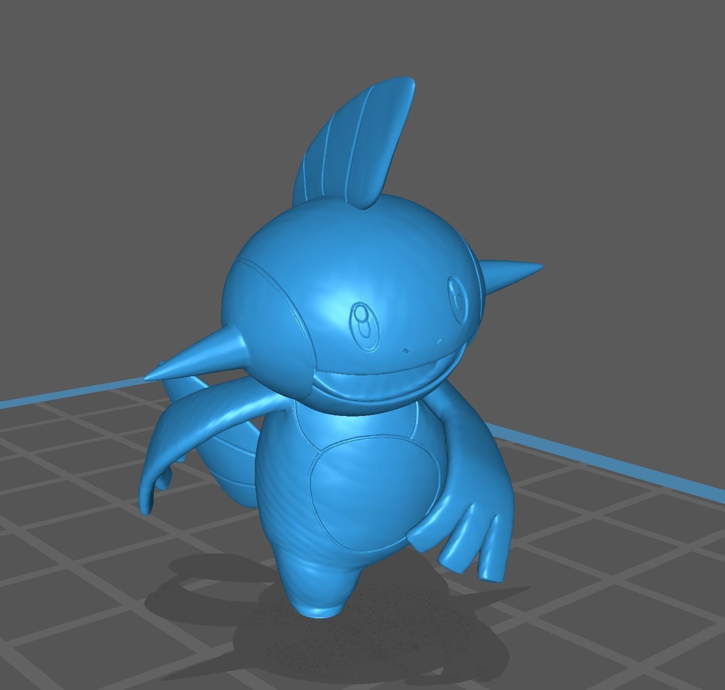 Mudkip Marshtomp Swampert and Mega Swampert 3D print model 3D model 3D ...