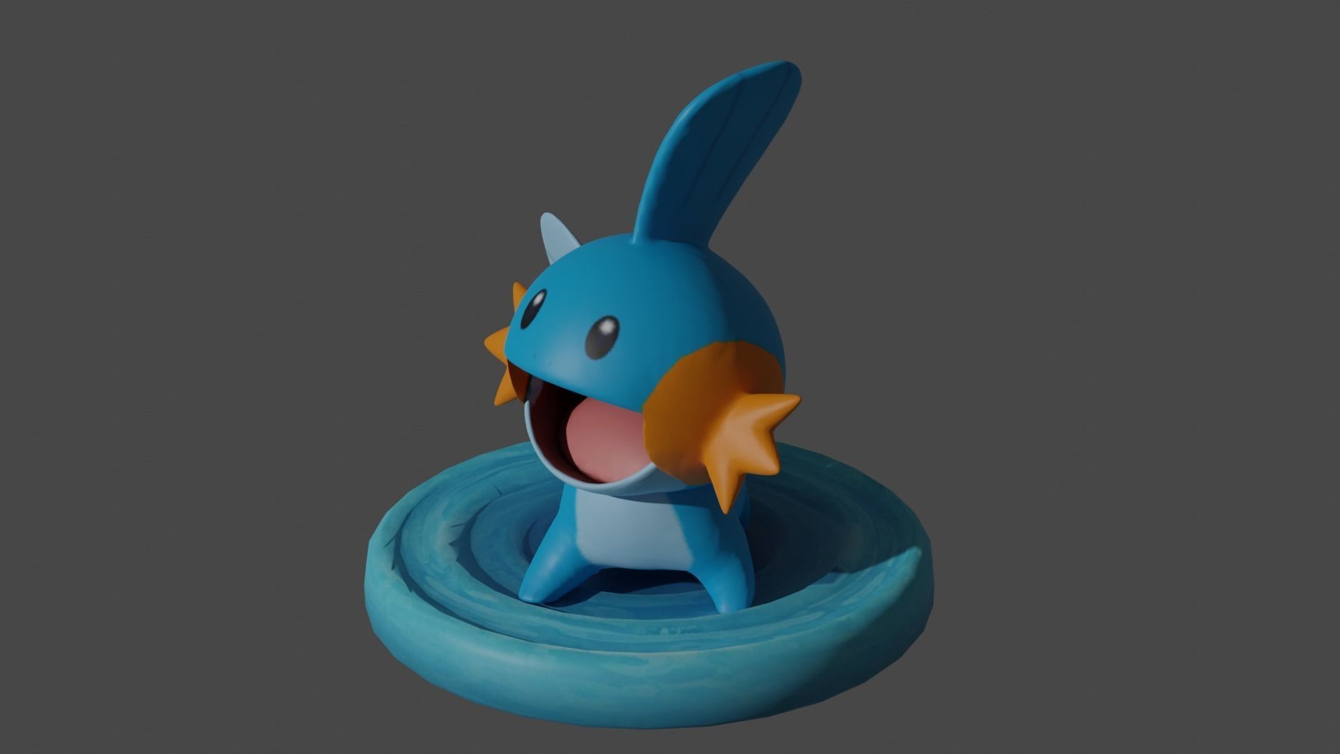 Mudkip Marshtomp Swampert and Mega Swampert 3D print model 3D model 3D ...