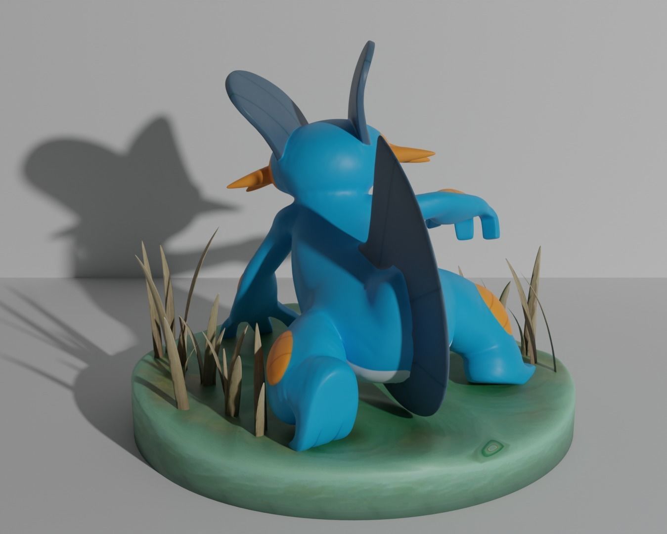 Mudkip Marshtomp Swampert and Mega Swampert 3D print model 3D model 3D ...