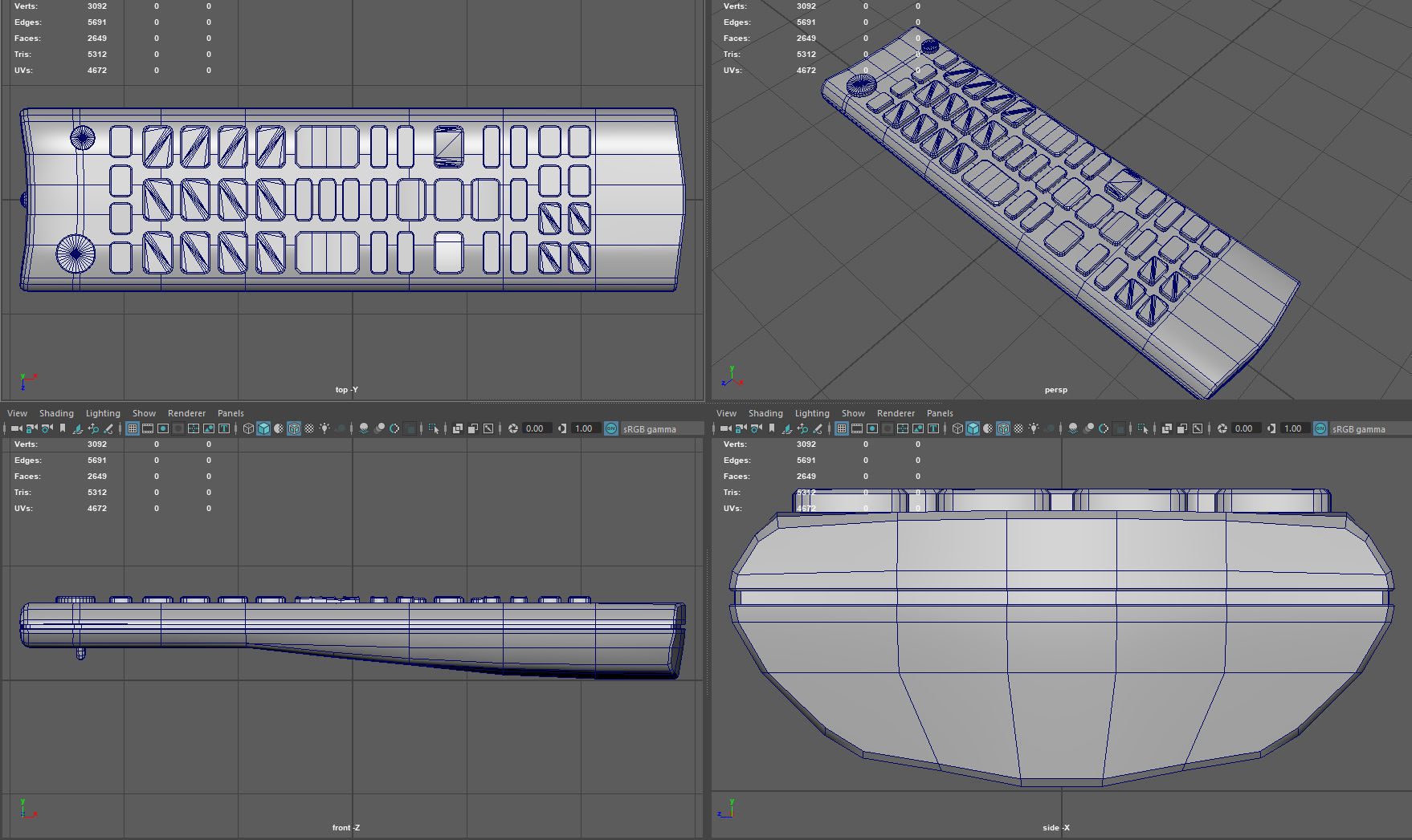 3D model Remote Control for TV VR / AR / low-poly | CGTrader