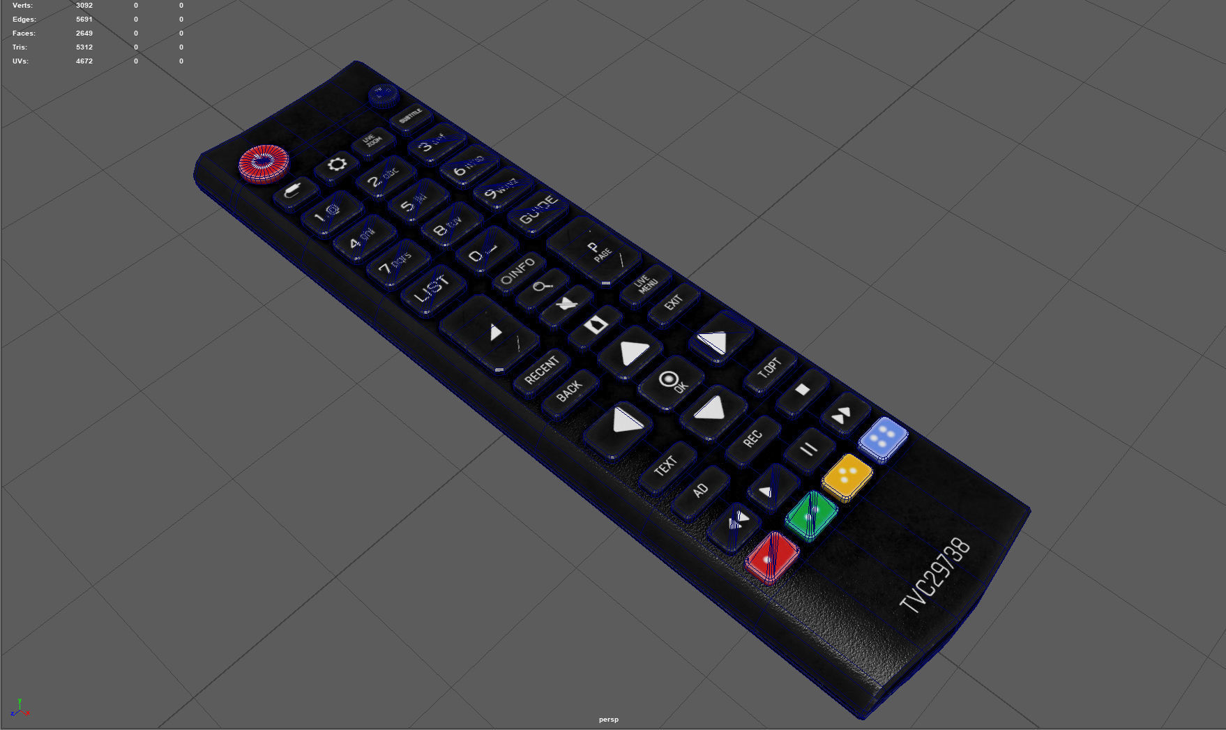 3D model Remote Control for TV VR / AR / low-poly | CGTrader