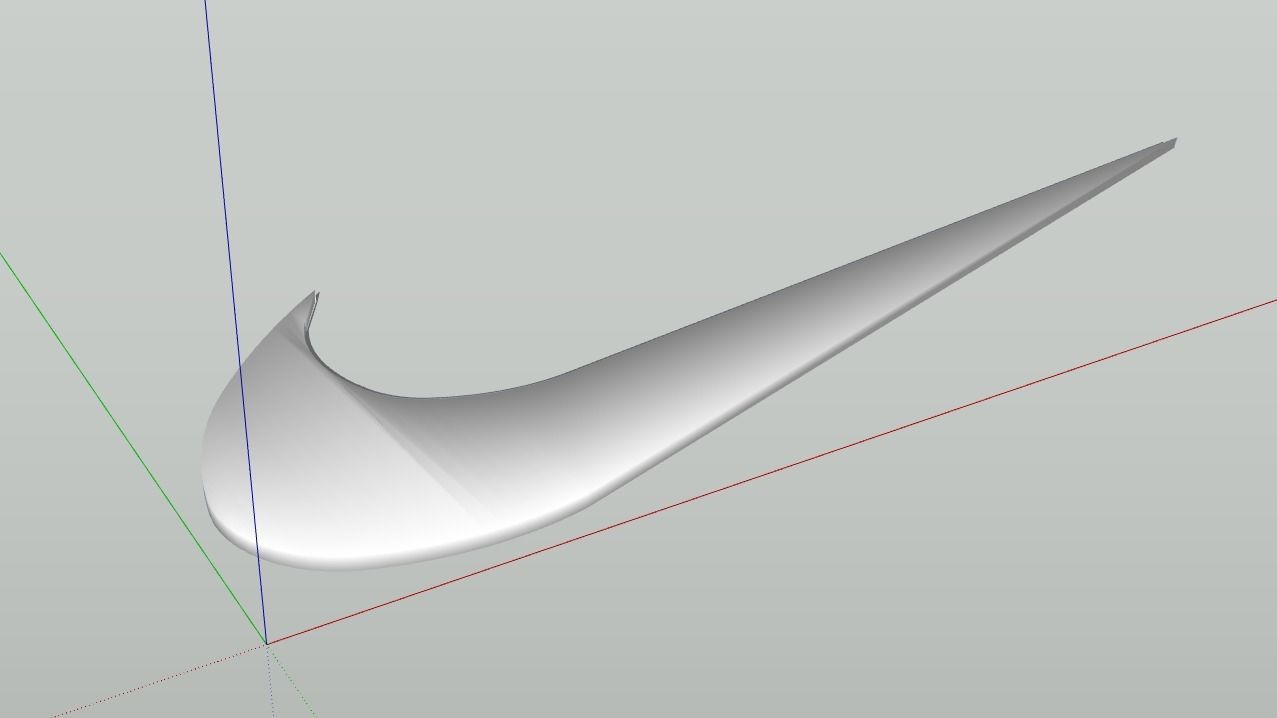 Nike Swoosh 3D model 3D printable | CGTrader