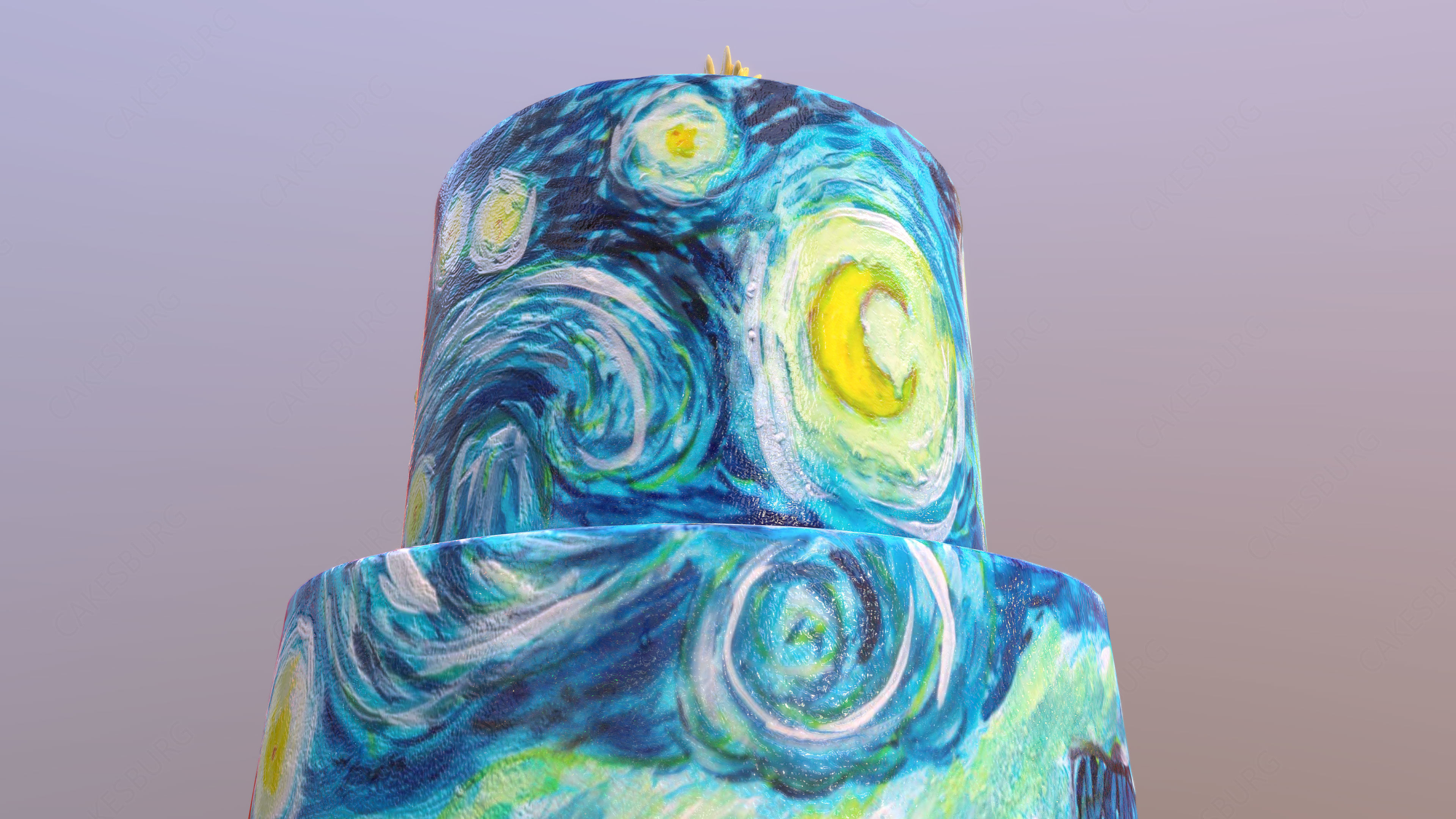 3D model Van Gogh - Starry Night Cake VR / AR / low-poly | CGTrader