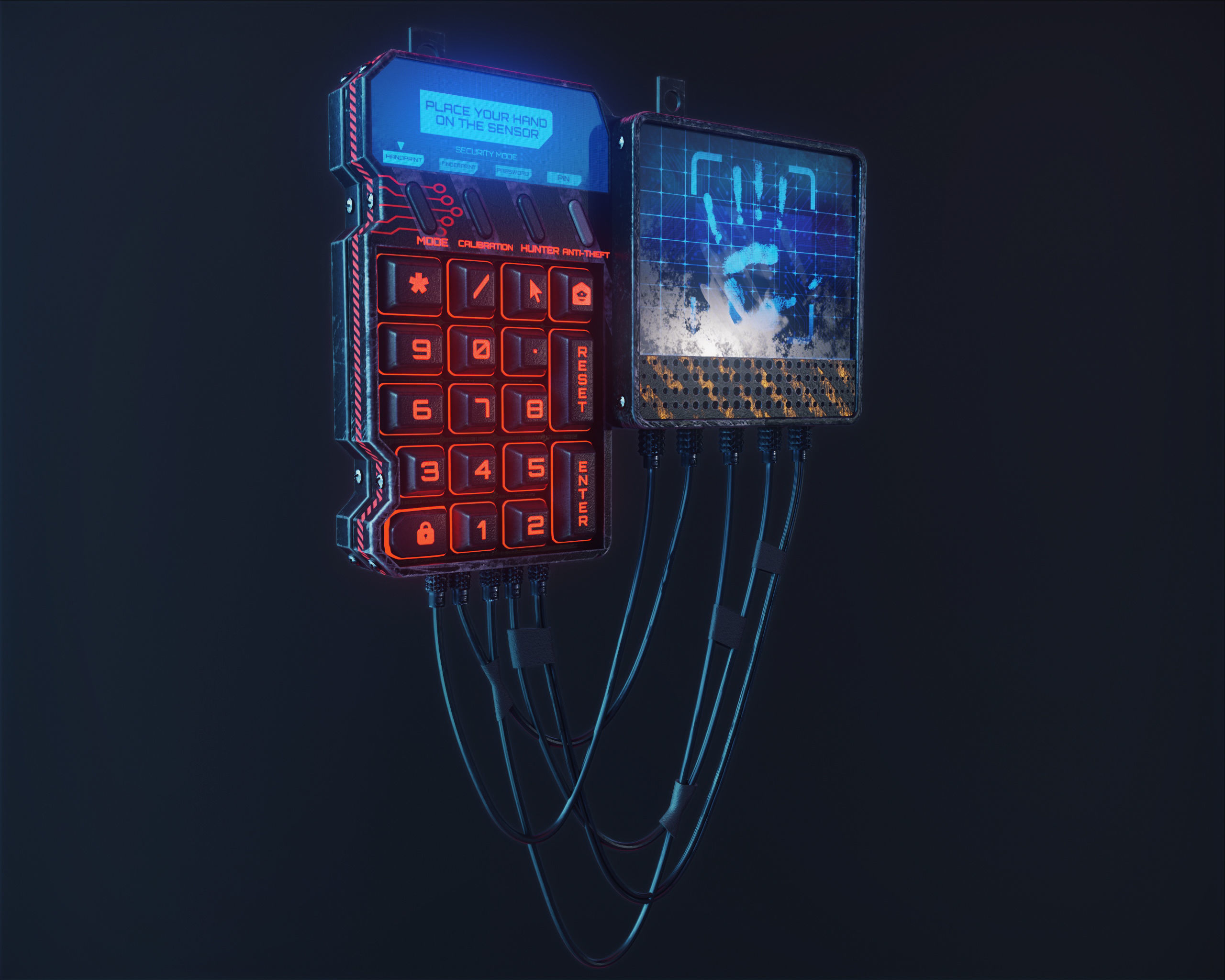 3D model Advanced Biometric Security System SA009 VR / AR / low-poly ...