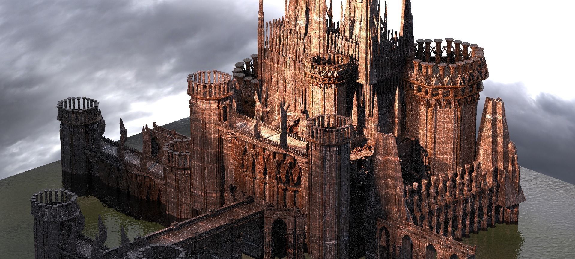 Magna Carter Fortress Walls Towers 3D model | CGTrader