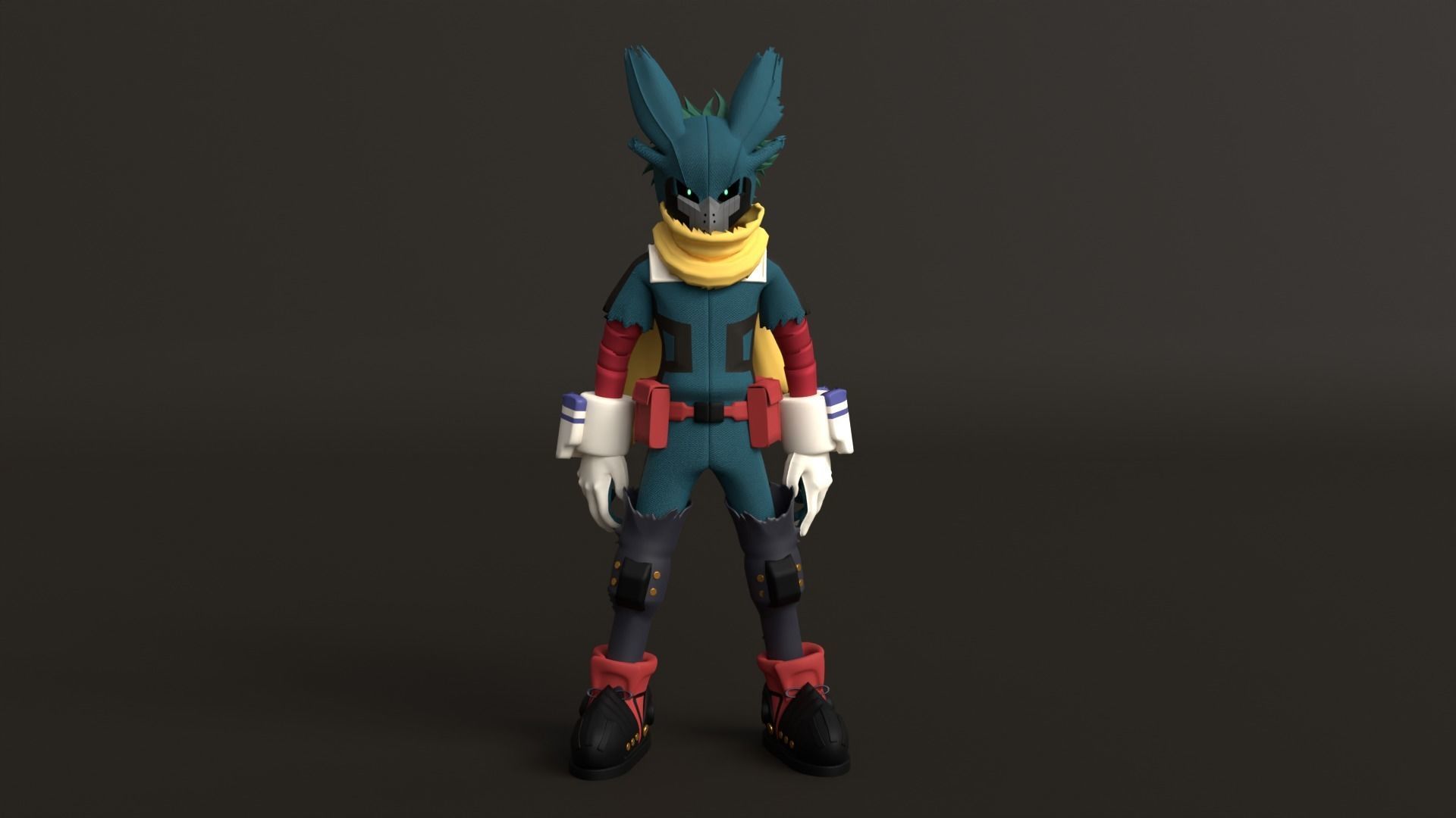 Vigilante Deku - My Hero Academia 3D model rigged | CGTrader