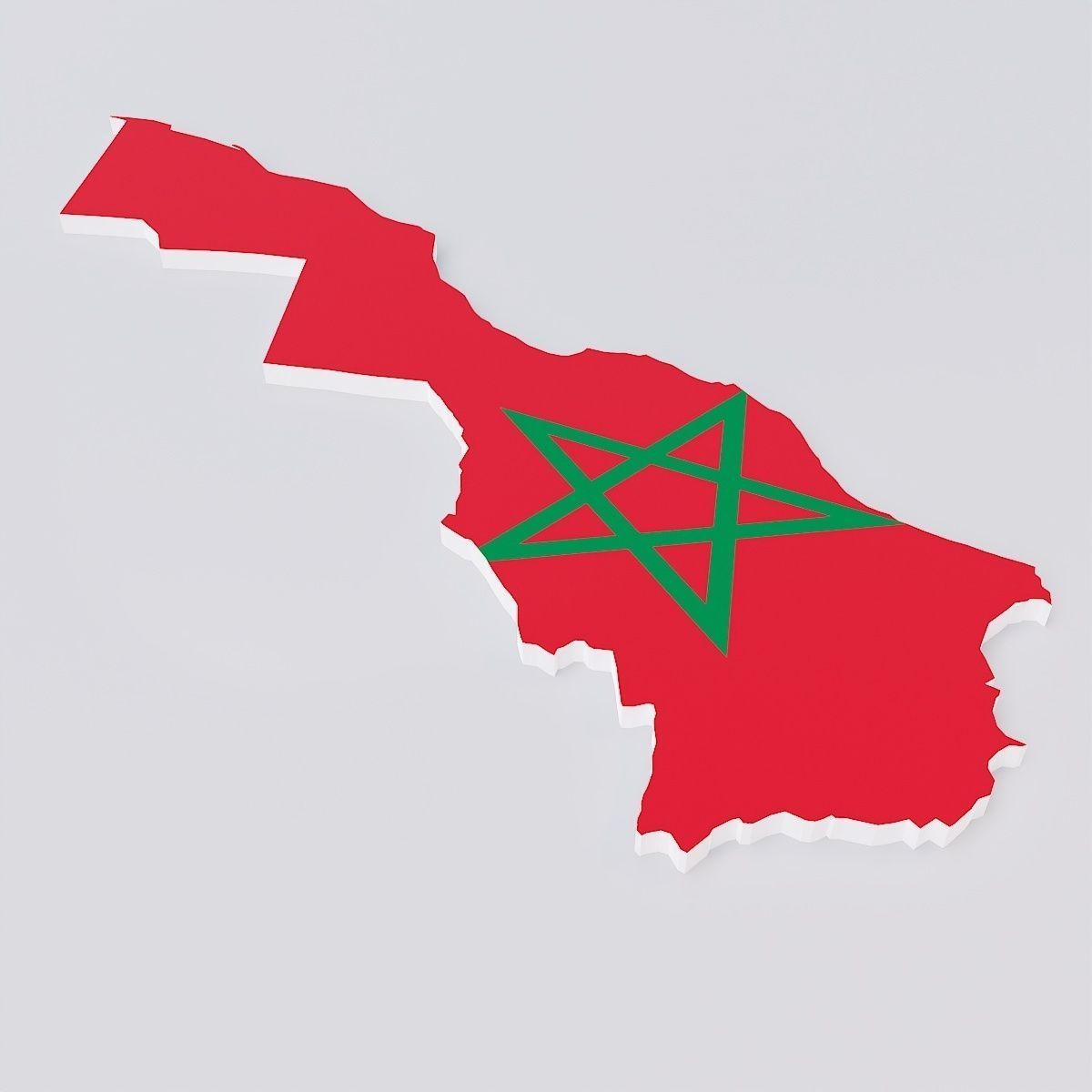 3D model Morocco flag map VR / AR / low-poly | CGTrader
