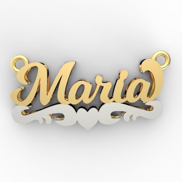 Maria name plate 3D model 3D printable | CGTrader