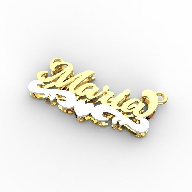 Maria name plate 3D model 3D printable | CGTrader