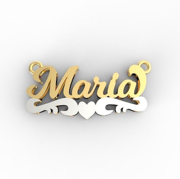 Maria name plate 3D model 3D printable | CGTrader