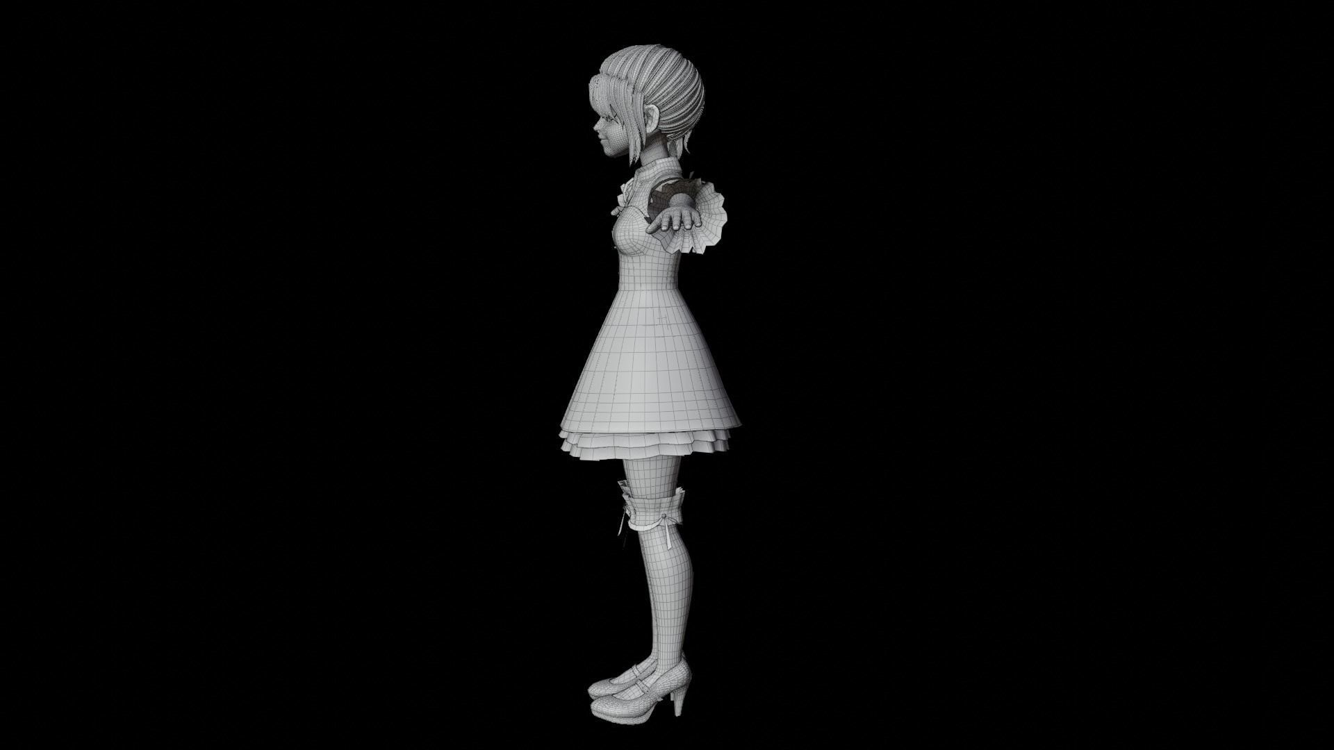 Girl - FULLY RIGGED 3D model rigged | CGTrader