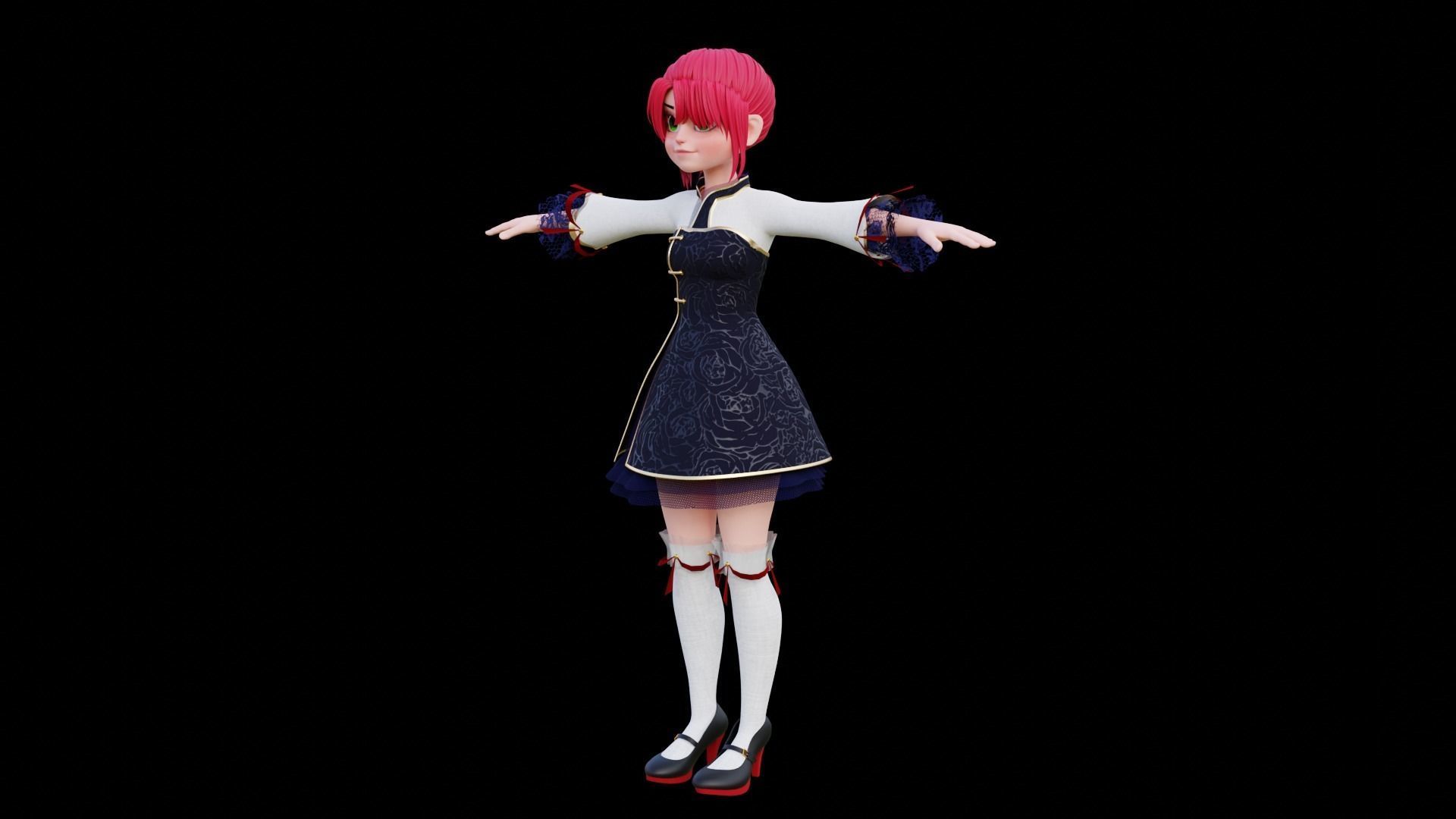 Girl - FULLY RIGGED 3D model rigged | CGTrader