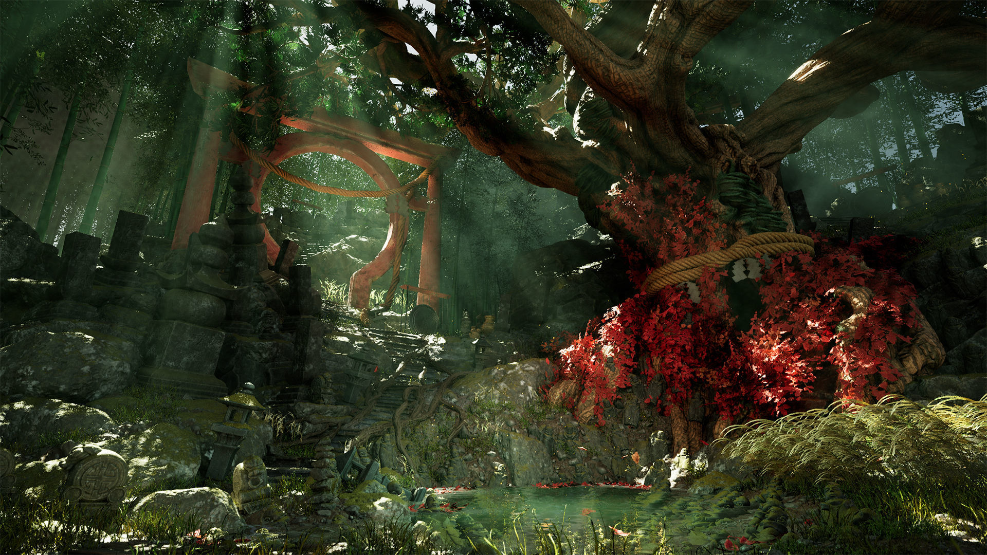 3D model Japanese Forest Grave VR / AR / low-poly | CGTrader