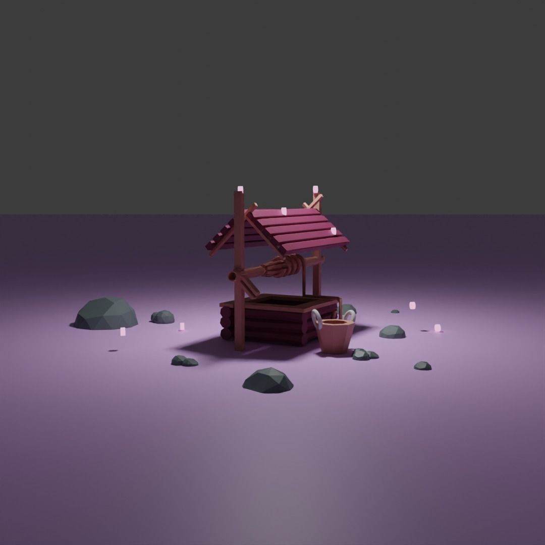 3D model Pink WELL VR / AR / low-poly | CGTrader