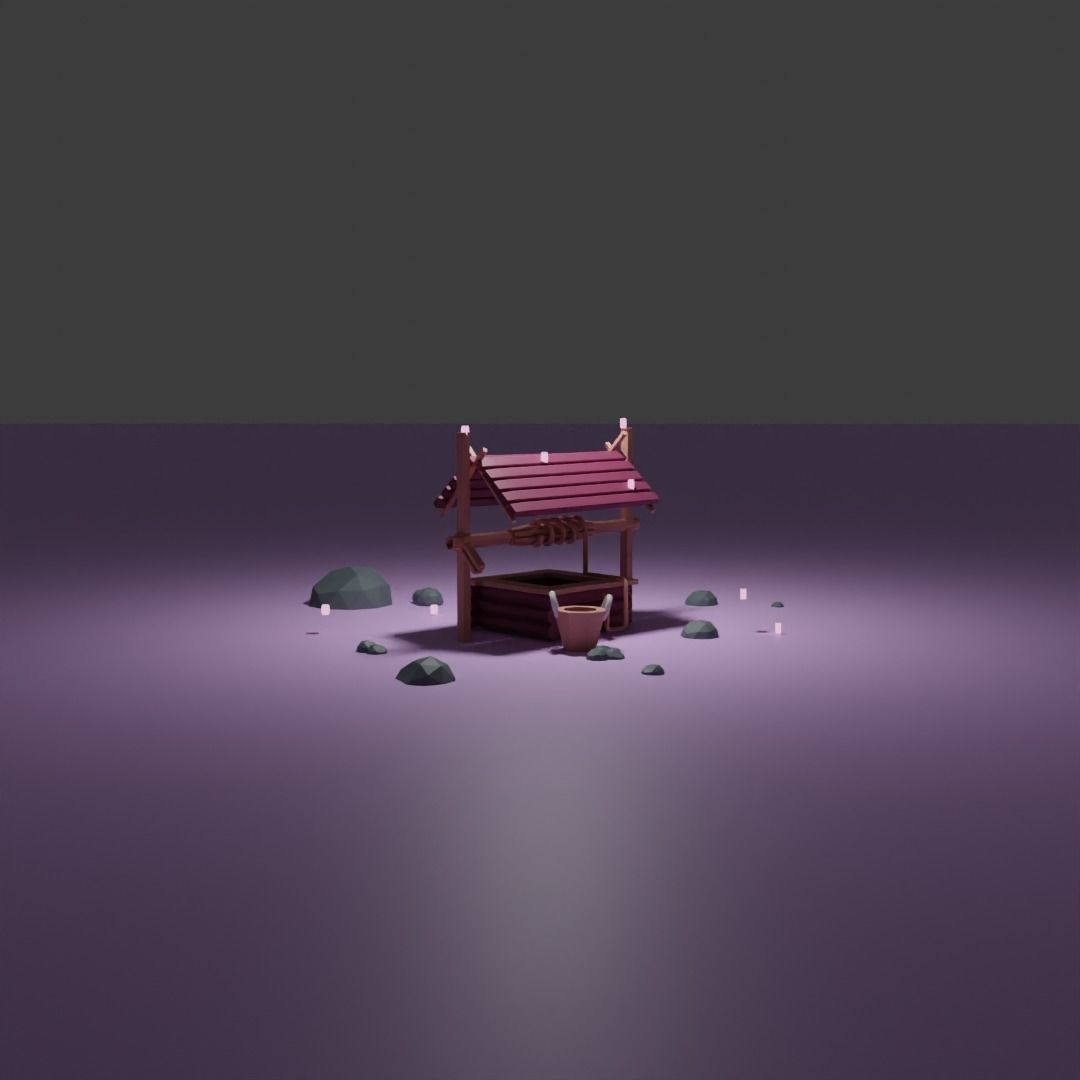 3D model Pink WELL VR / AR / low-poly | CGTrader