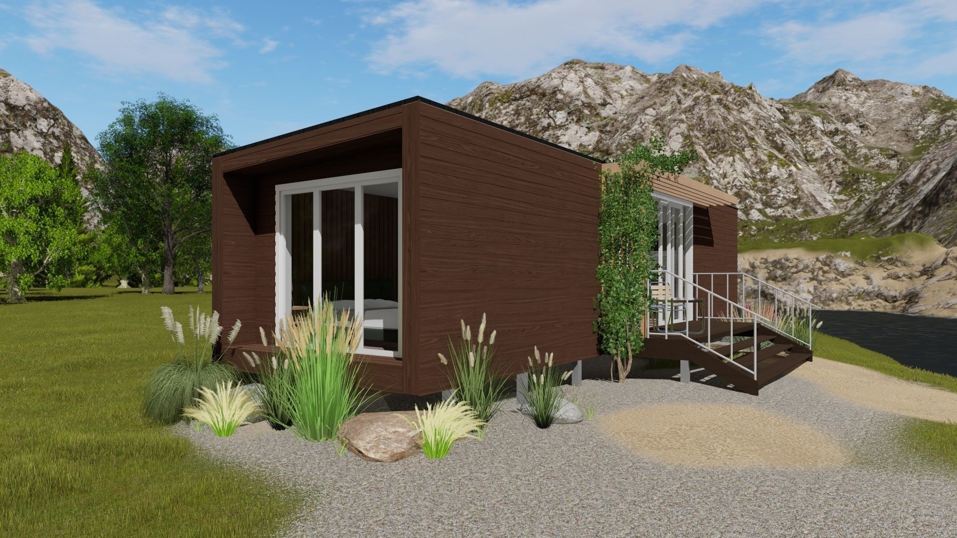 3D model of a modular house 2 by 1 bedroom 3D model | CGTrader