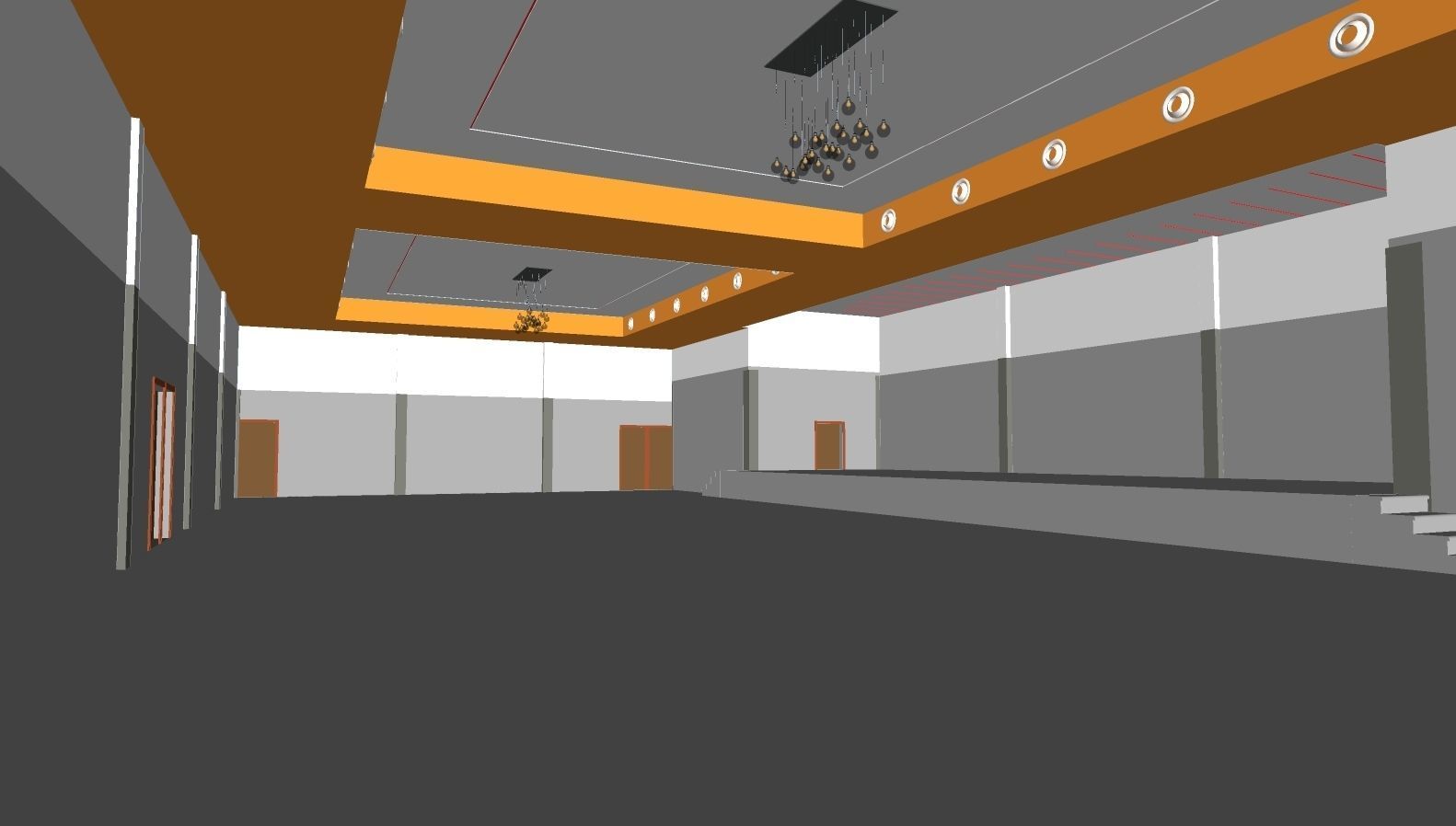 Marriage hall complete design drawings and estimate 3D model | CGTrader