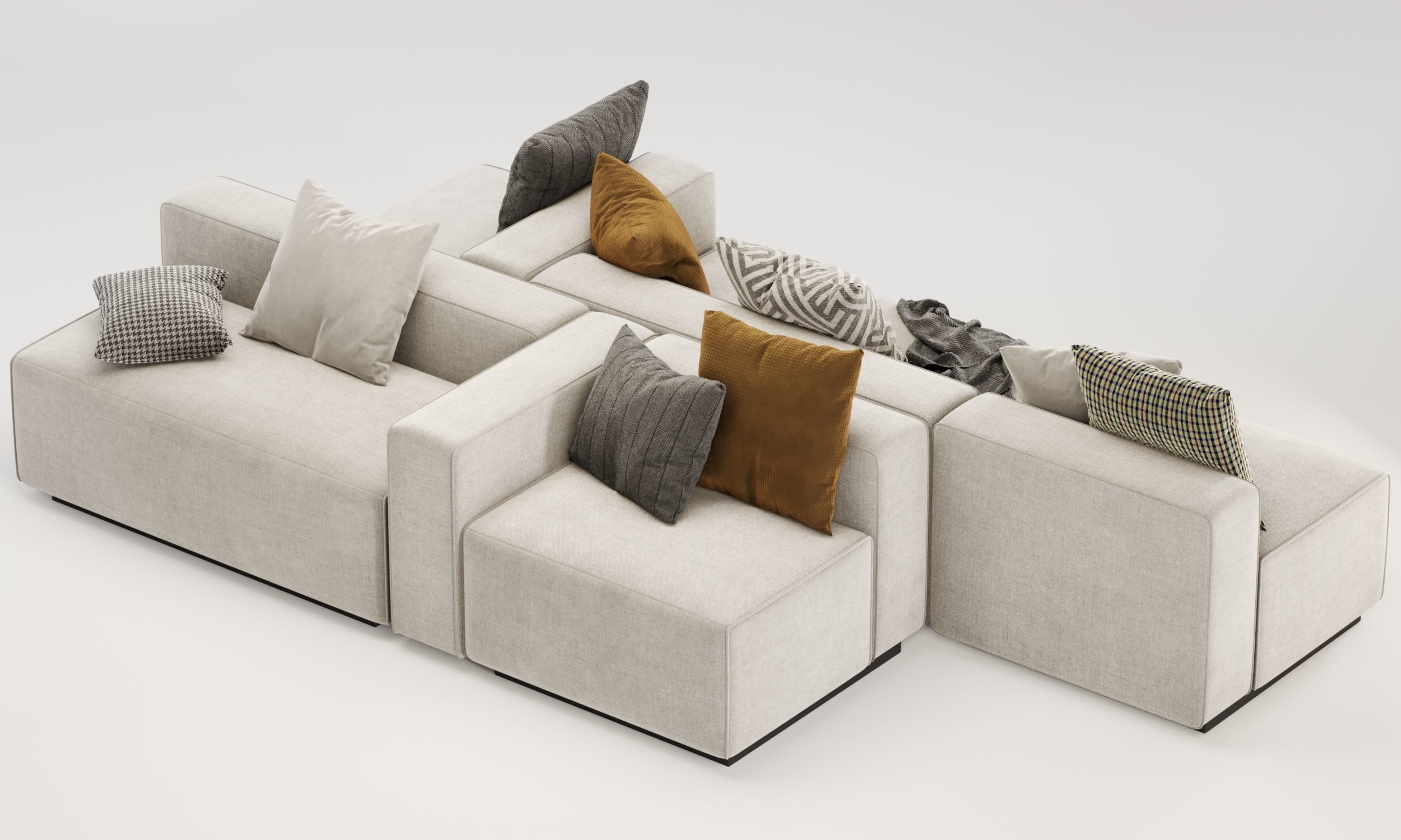 Cleon modular sofa set 3D model | CGTrader