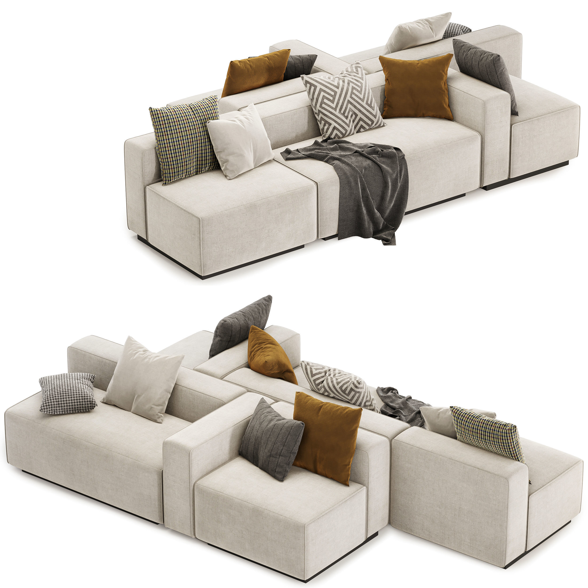 Cleon modular sofa set 3D model | CGTrader