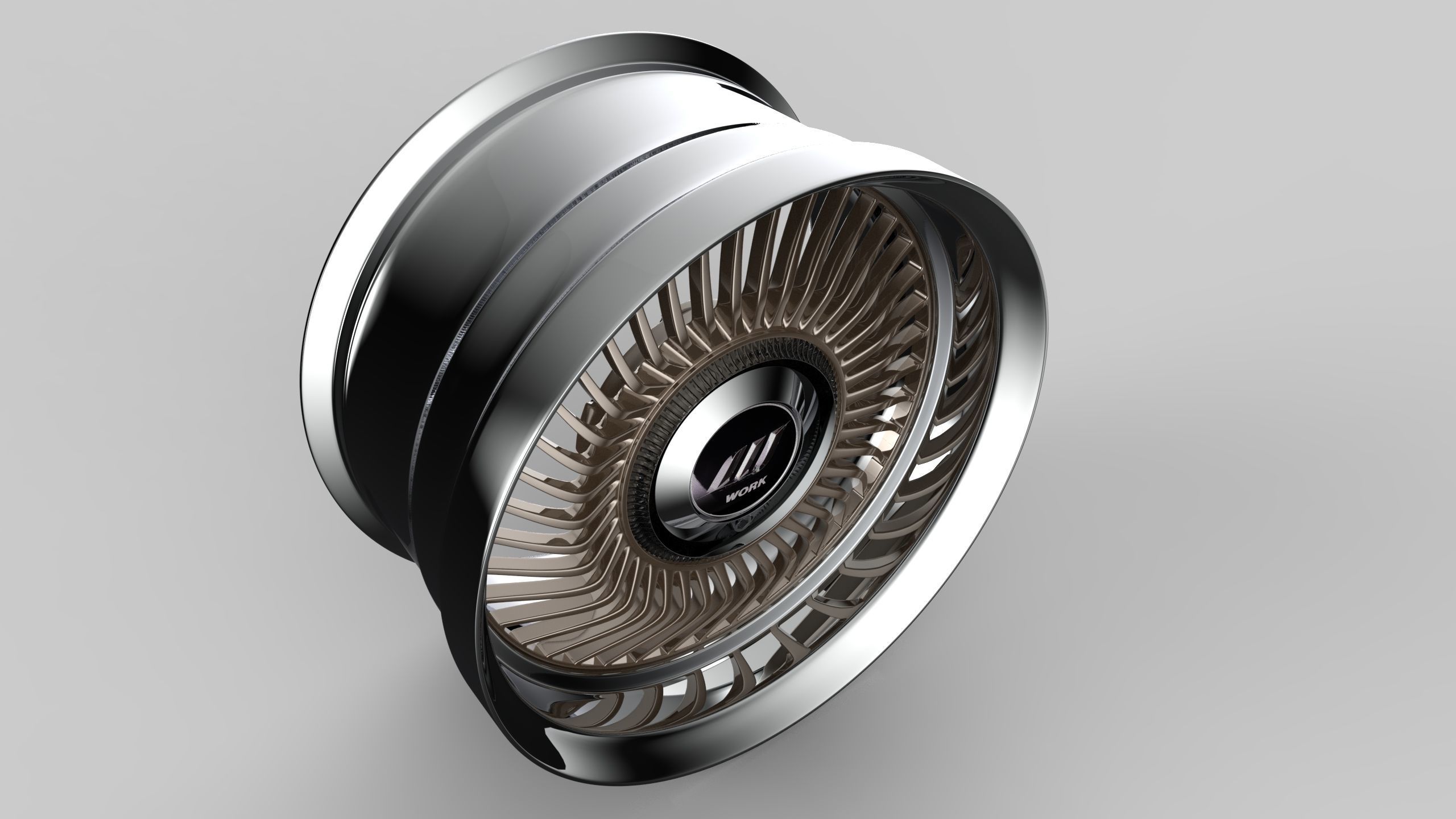 Work Carving 40 custom wheel 3D model | CGTrader