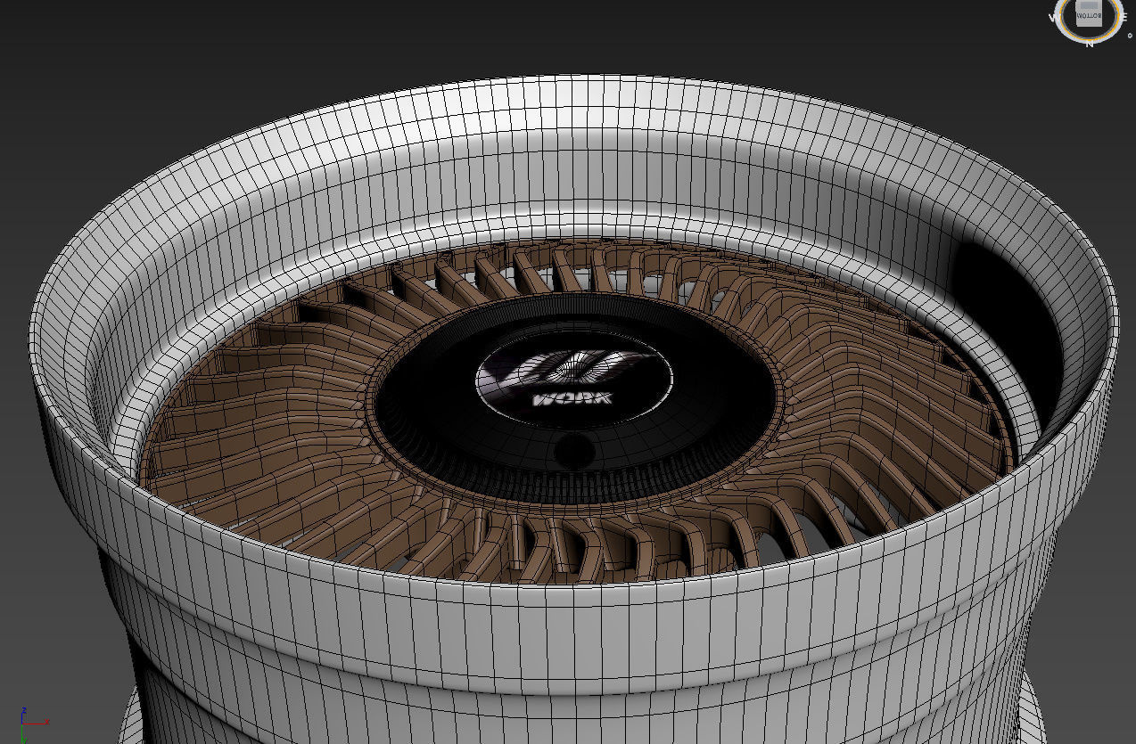 Work Carving 40 custom wheel 3D model | CGTrader