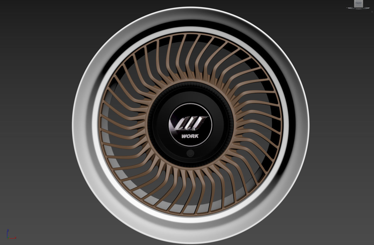 Work Carving 40 custom wheel 3D model | CGTrader