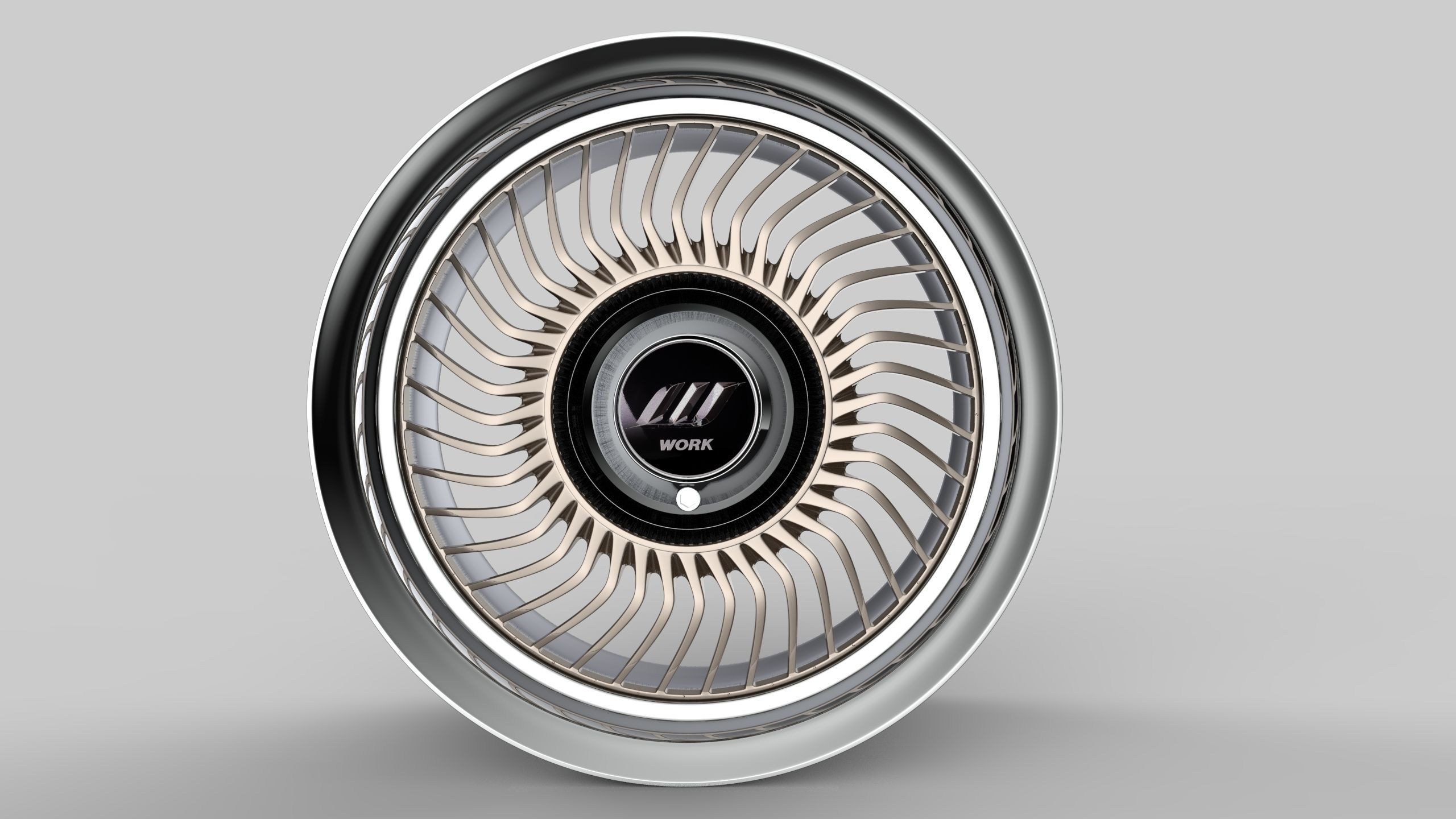 Work Carving 40 custom wheel 3D model | CGTrader