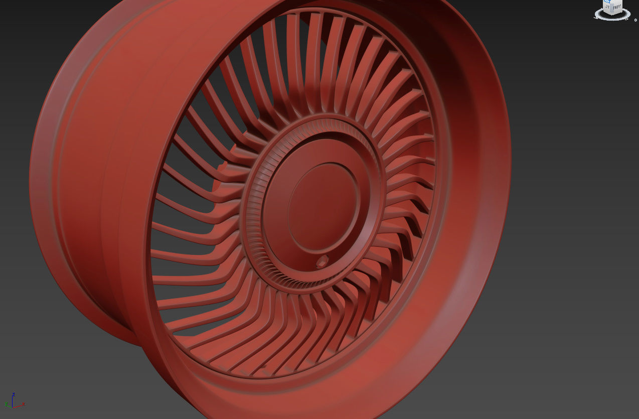 Work Carving 40 custom wheel 3D model | CGTrader