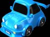 the little blue car on the road 3D model | CGTrader