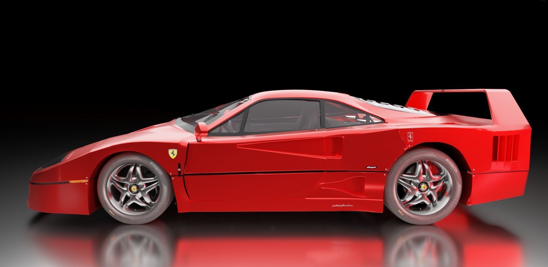 Ferrari F40 3D model 3D printable | CGTrader