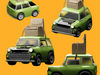 Mr Bean mini car with legend chair - British Leyland Mini 1000 3D model ...
