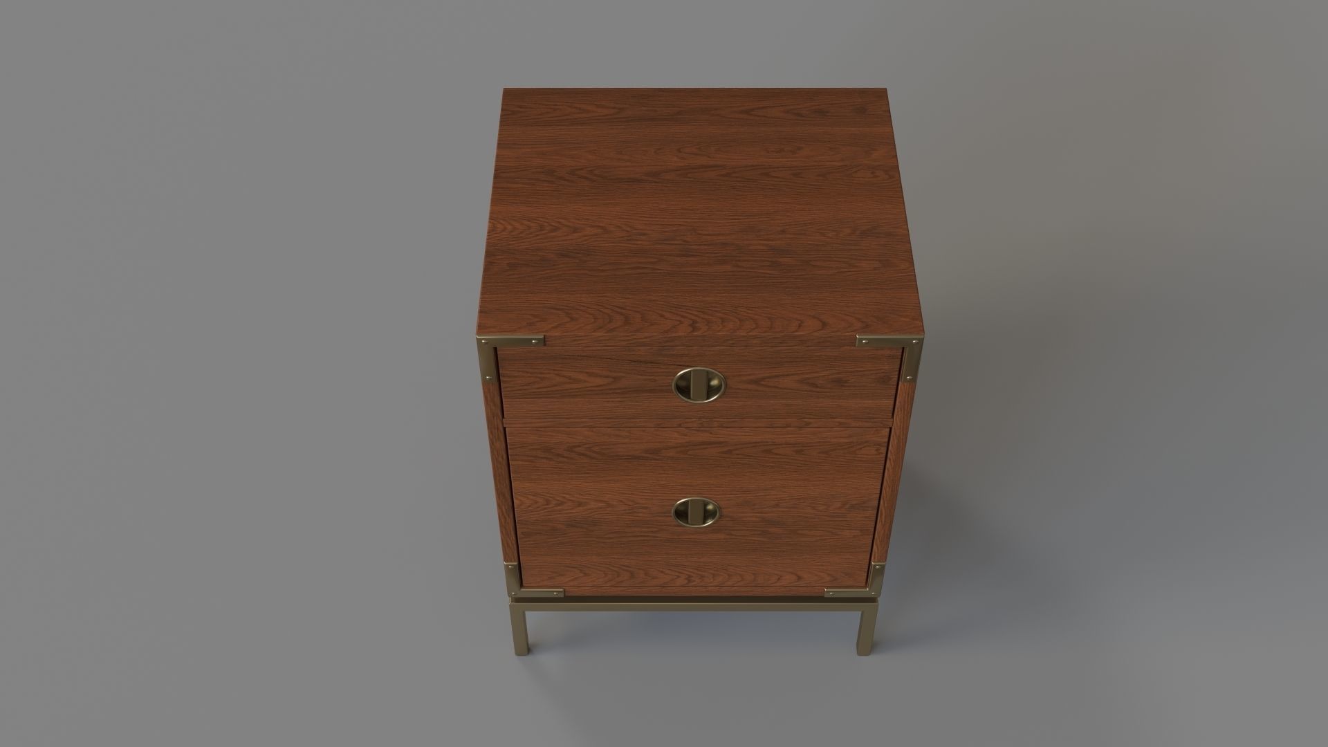 Malone Campaign Nightstand Walnut 3D model | CGTrader