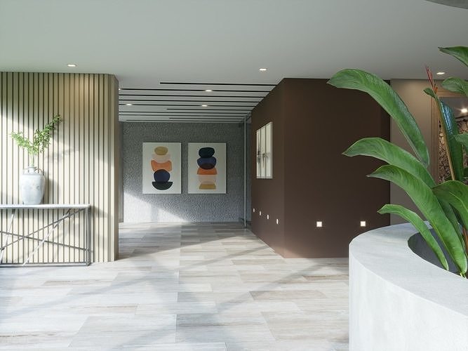 Building Lobby 3D model | CGTrader
