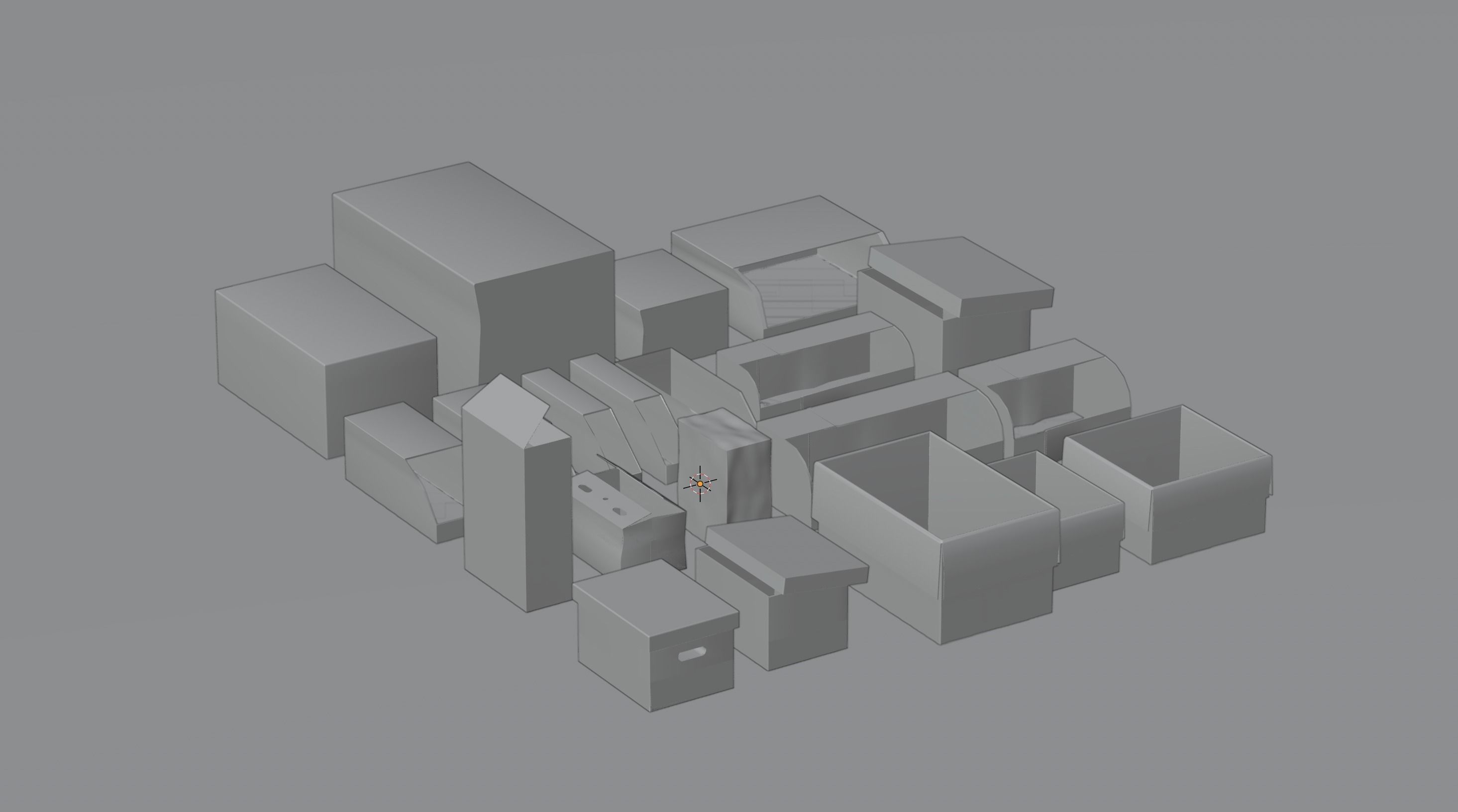 3D model Low-poly Cardboard Carton Boxes VR / AR / low-poly | CGTrader