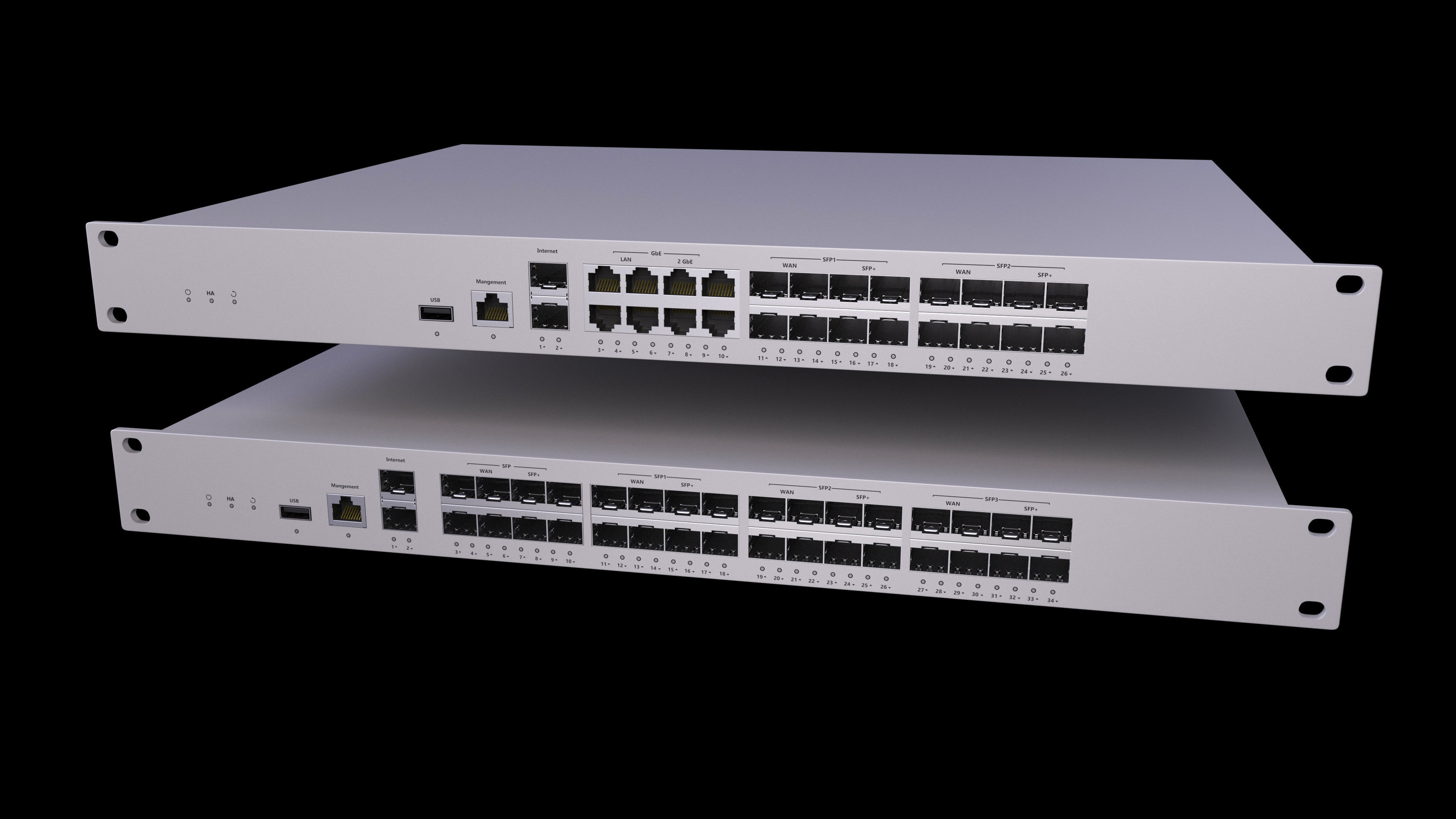 Network Firewall and Switch 3D model | CGTrader