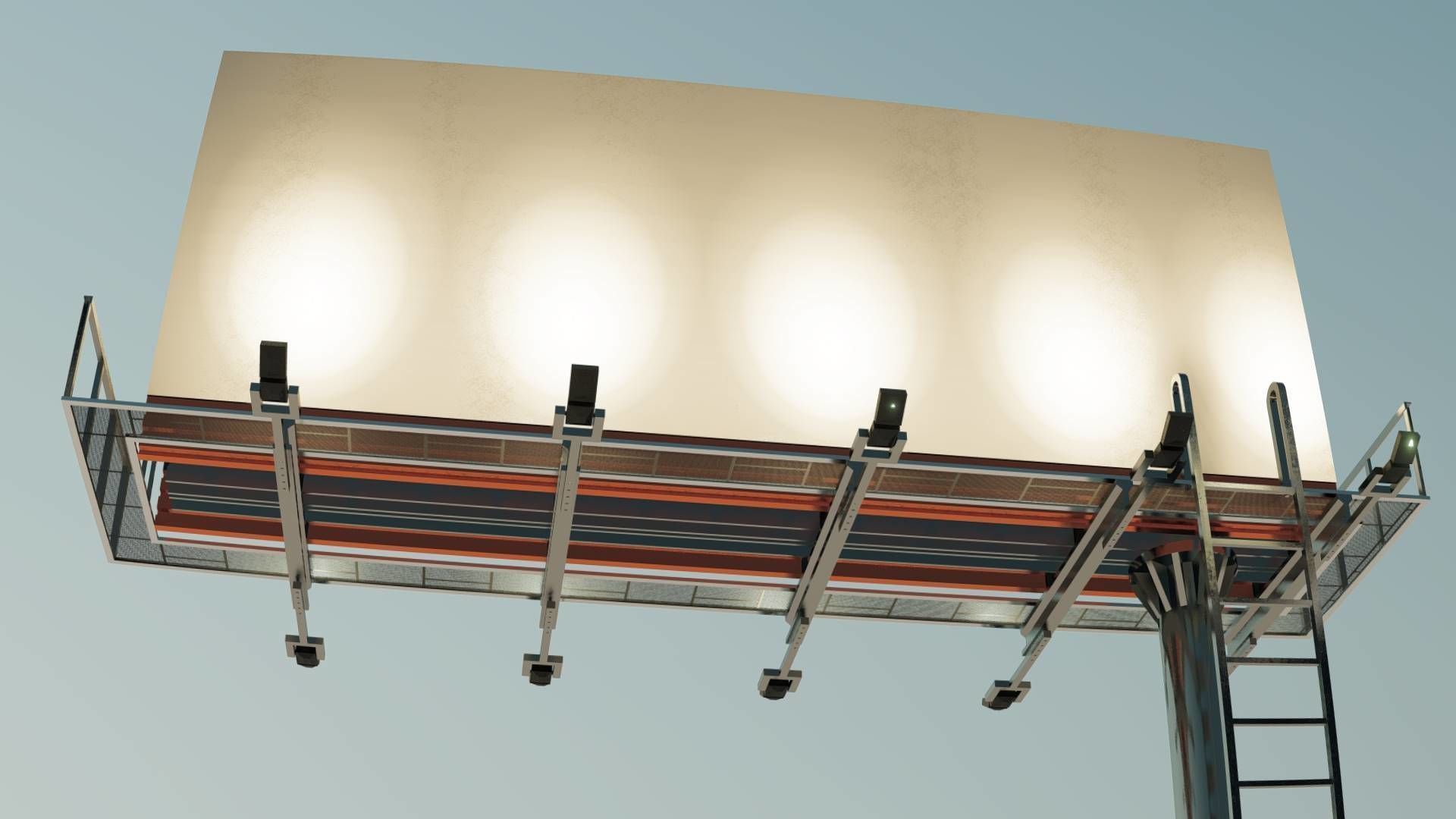 3D model low Poly Billboard in snow VR / AR / low-poly | CGTrader