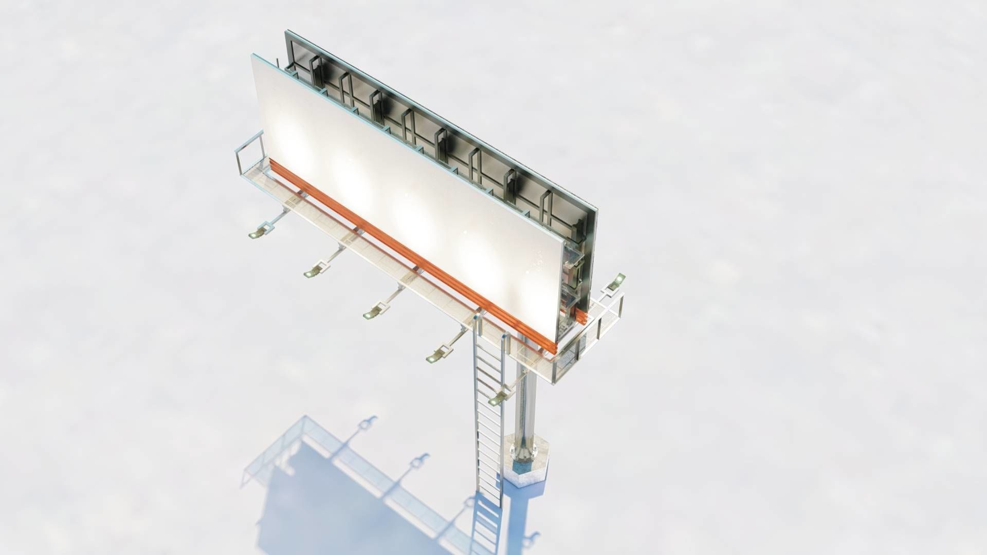 3D model low Poly Billboard in snow VR / AR / low-poly | CGTrader