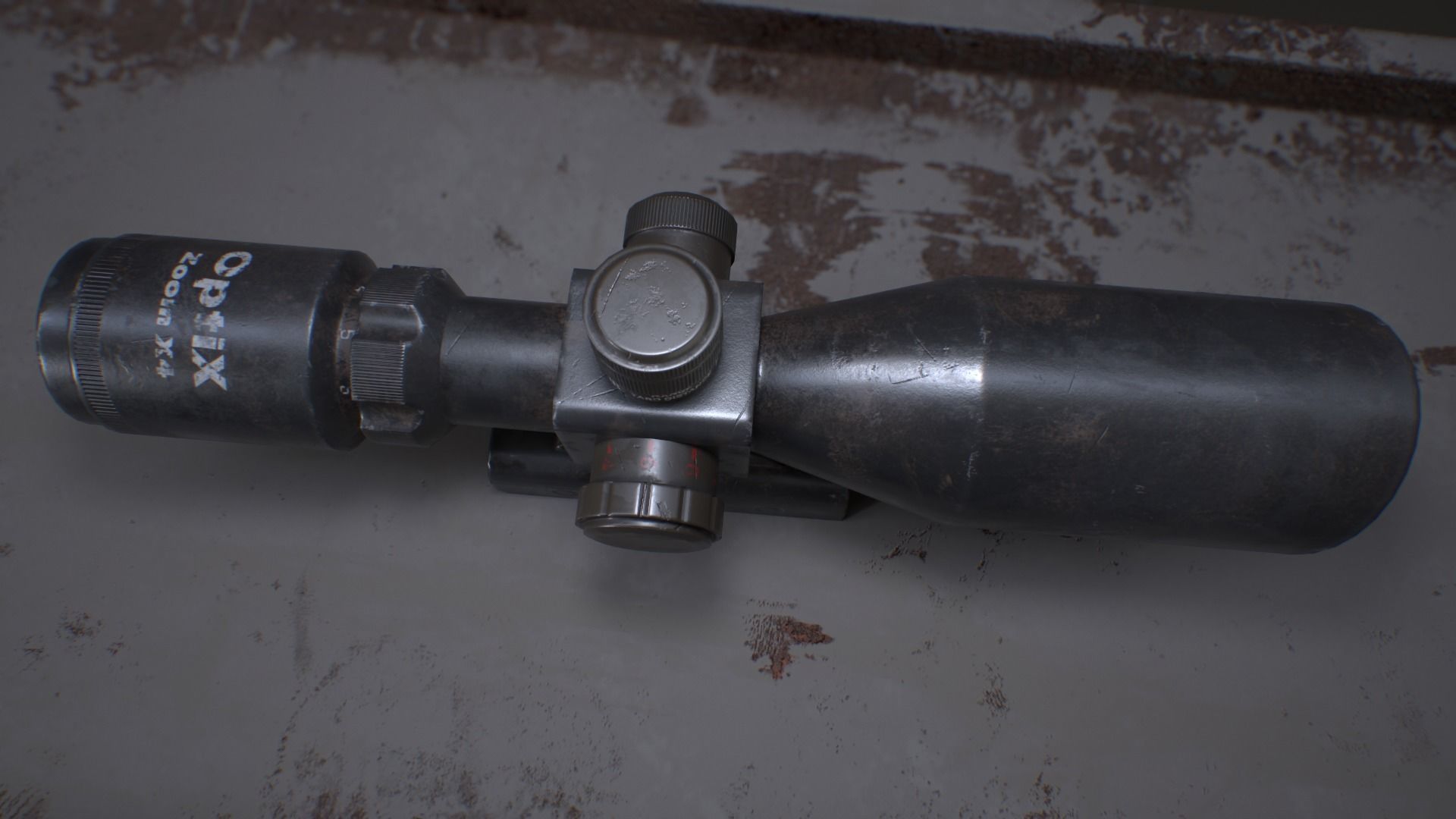 3D model Rifle Scope X4 zoom VR / AR / low-poly | CGTrader