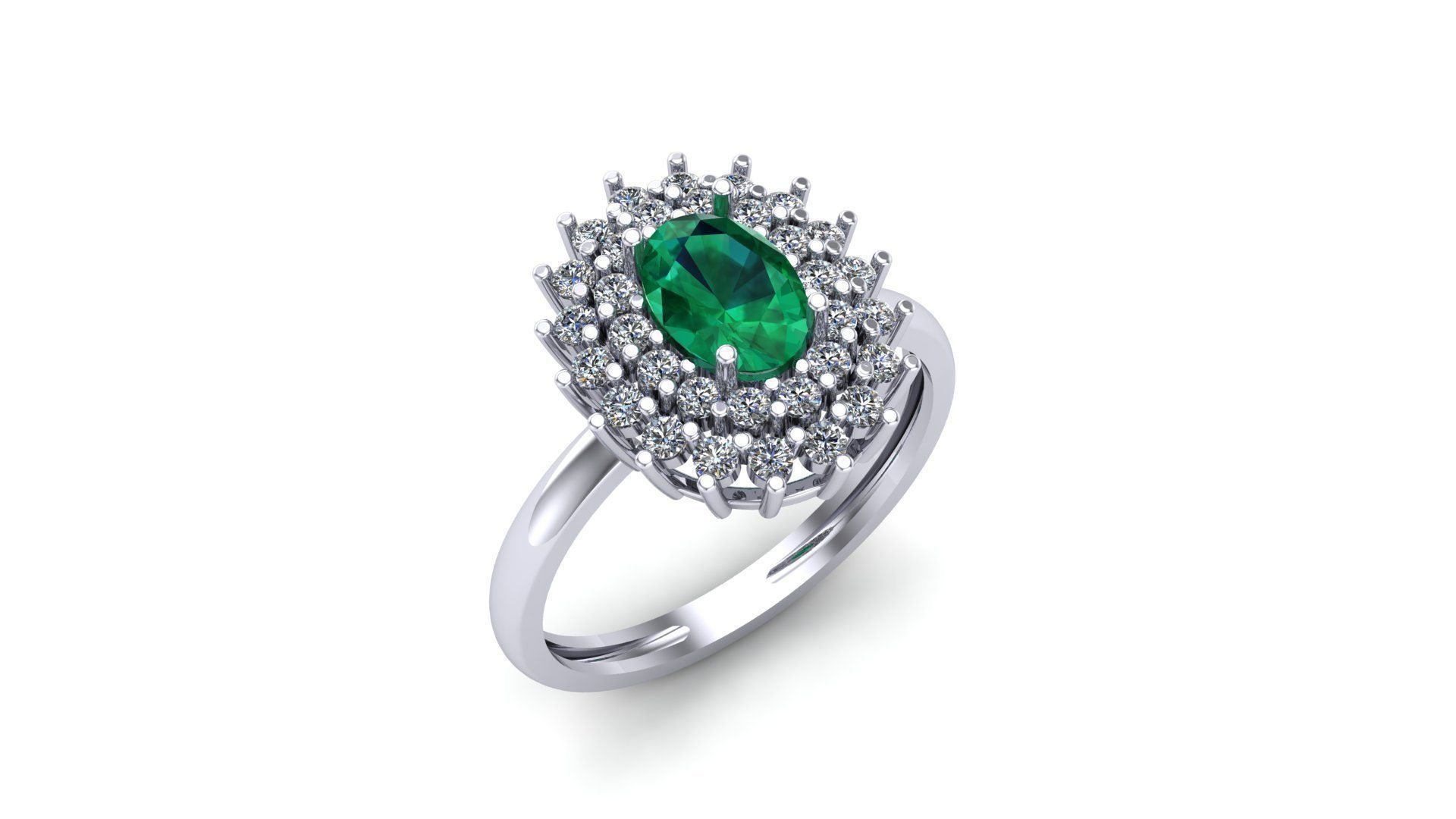 Anel Formatura Esmeralda 3D model 3D printable | CGTrader