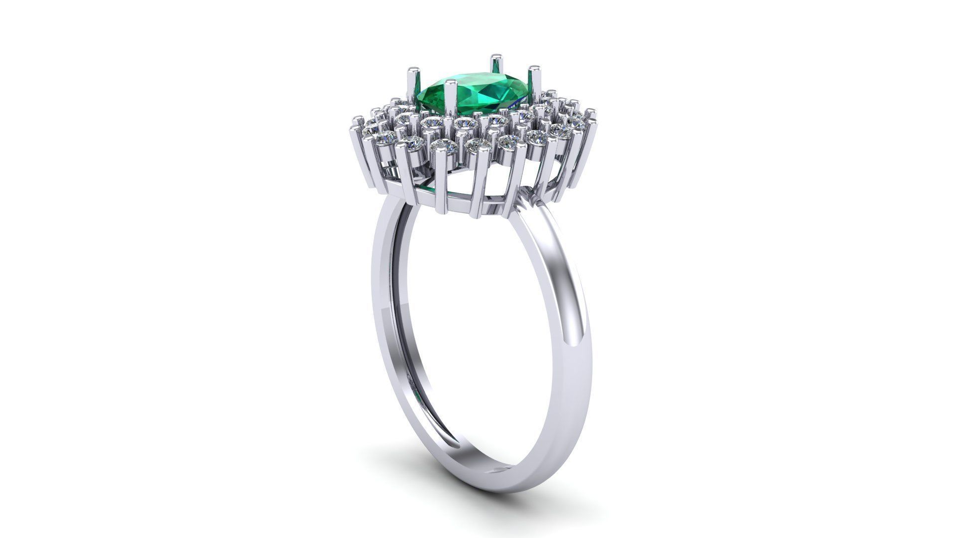 Anel Formatura Esmeralda 3D model 3D printable | CGTrader