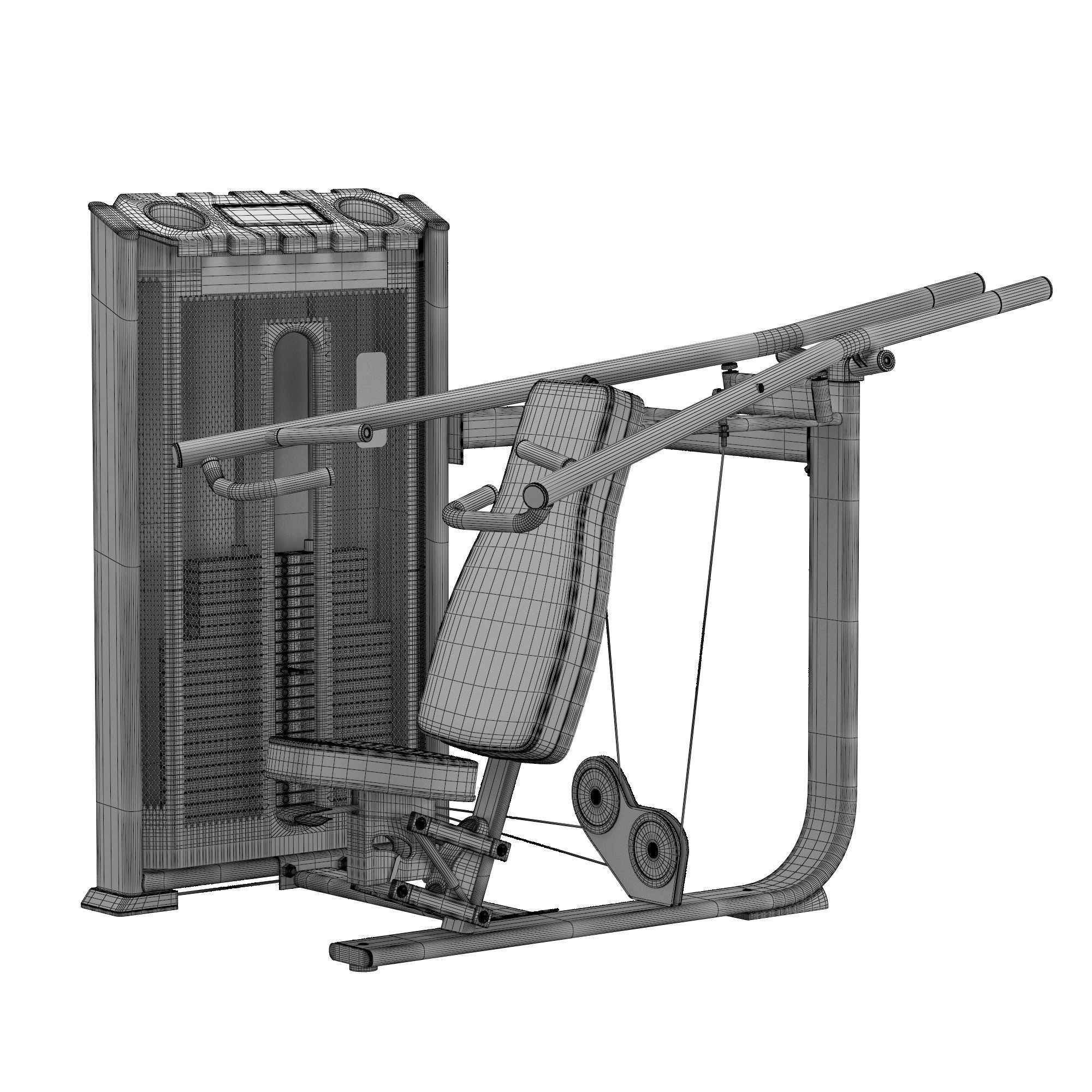 E-7006A Shoulder Press 3D model | CGTrader