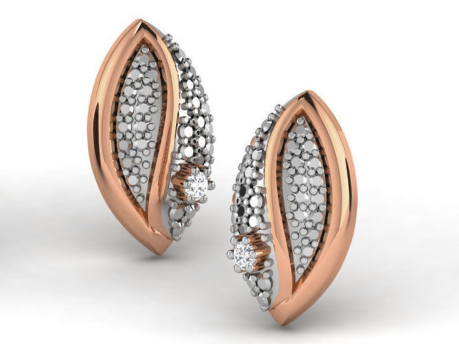 Women studs earrings 3dm render detail 3D model 3D printable | CGTrader